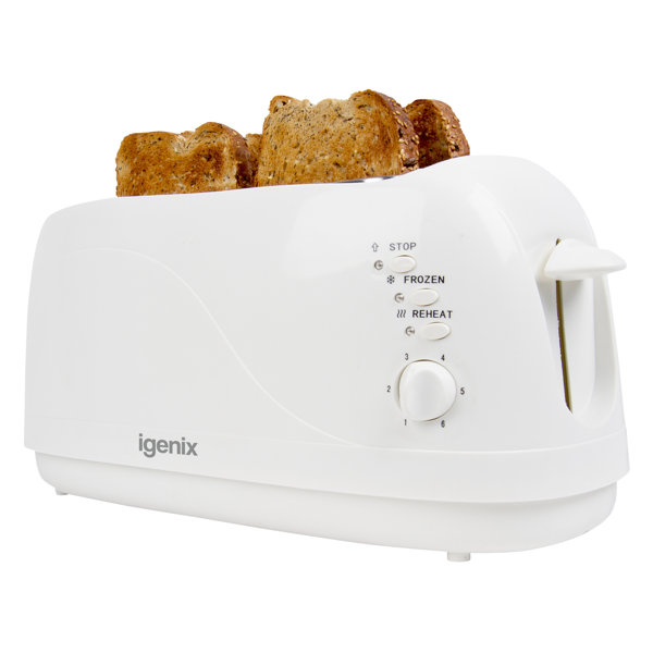 Igenix Long Slot 4 Slice Toaster & Reviews | Wayfair.co.uk