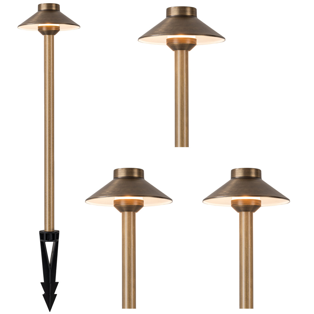 FTL Antique Brass Solid Brass Pathway Light | Wayfair