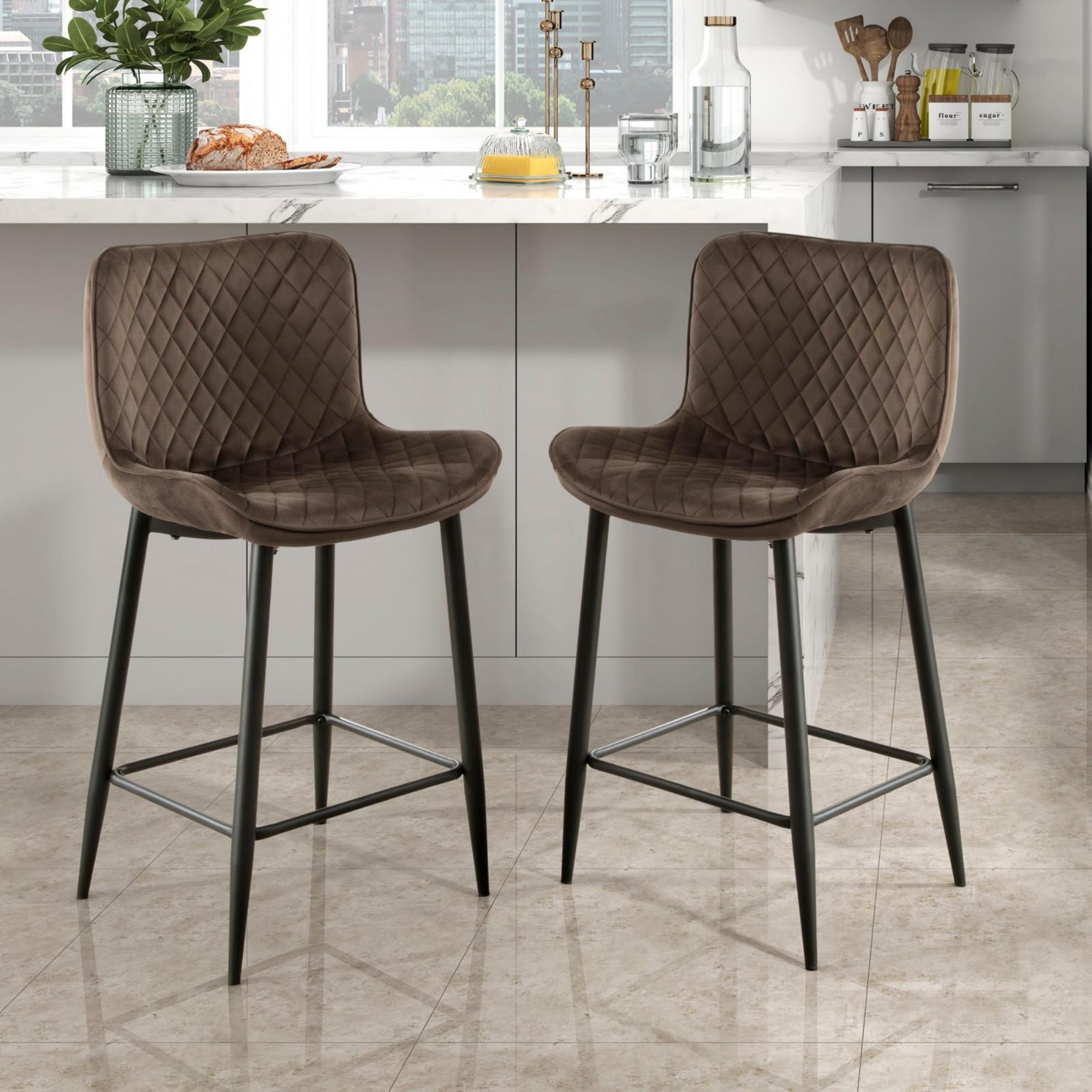 Red Barrel Studio® Set of 2 Counter Height Chairs | Wayfair