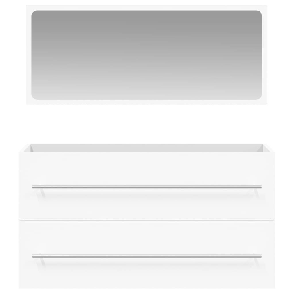 vidaXL Bathroom Cabinet with Mirror Vanity Unit Storage Cupboard ...