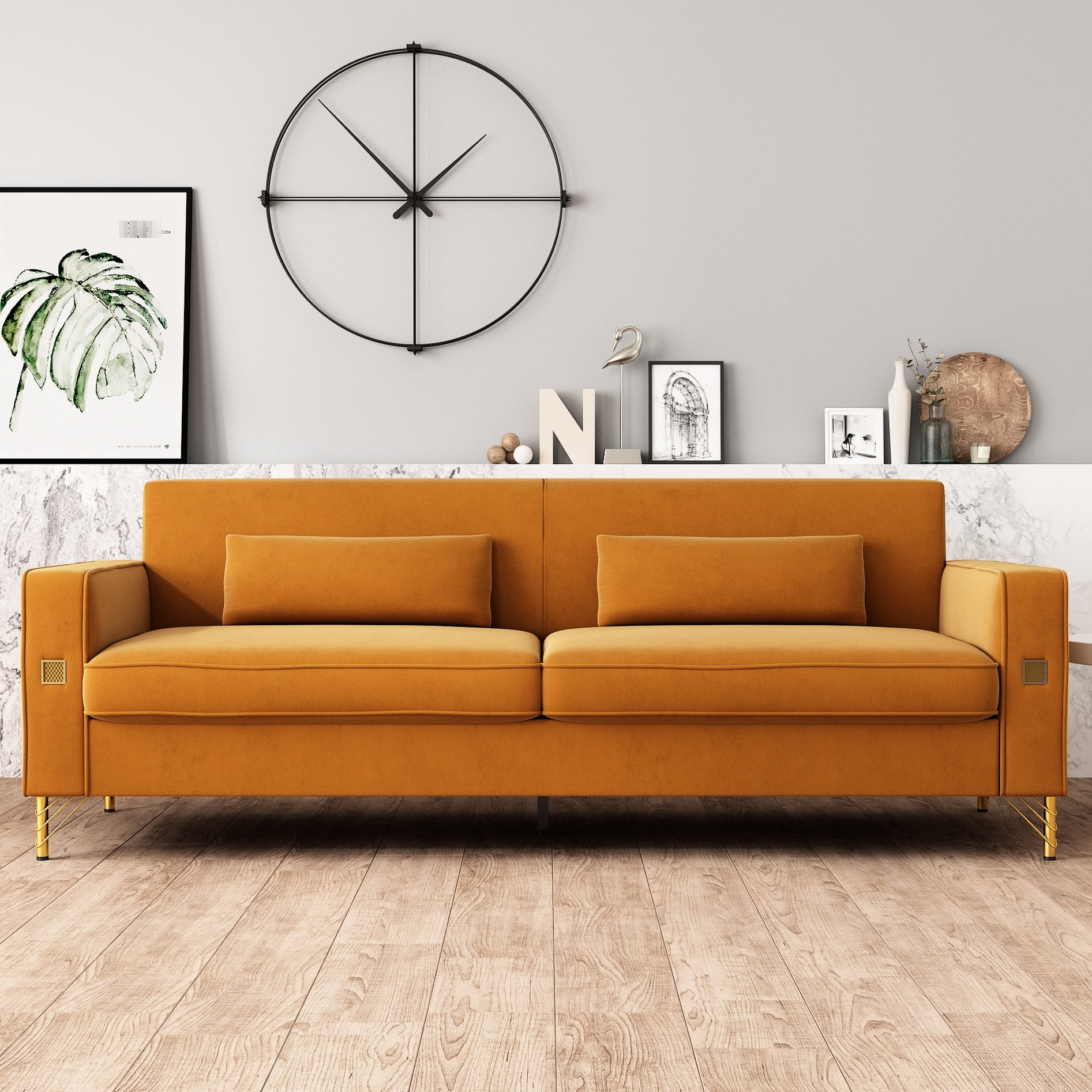 Mercer41 Velvet 3 With Detachable Washable Cushions - Practicality ...