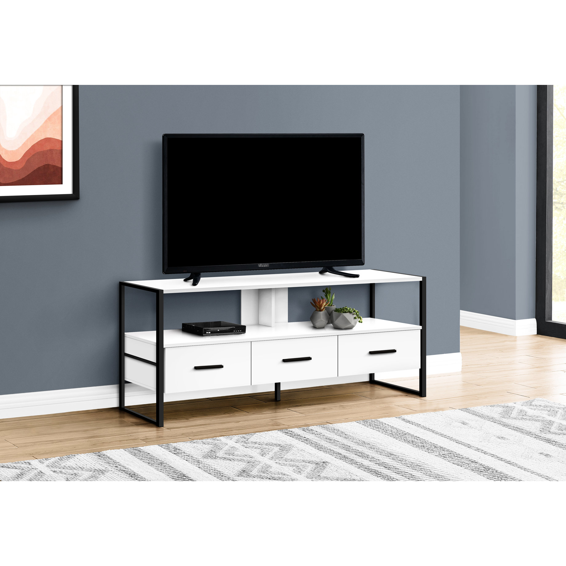 Latitude Run® Contemporary 48 Inch Tv Stand, Media Entertainment Center ...
