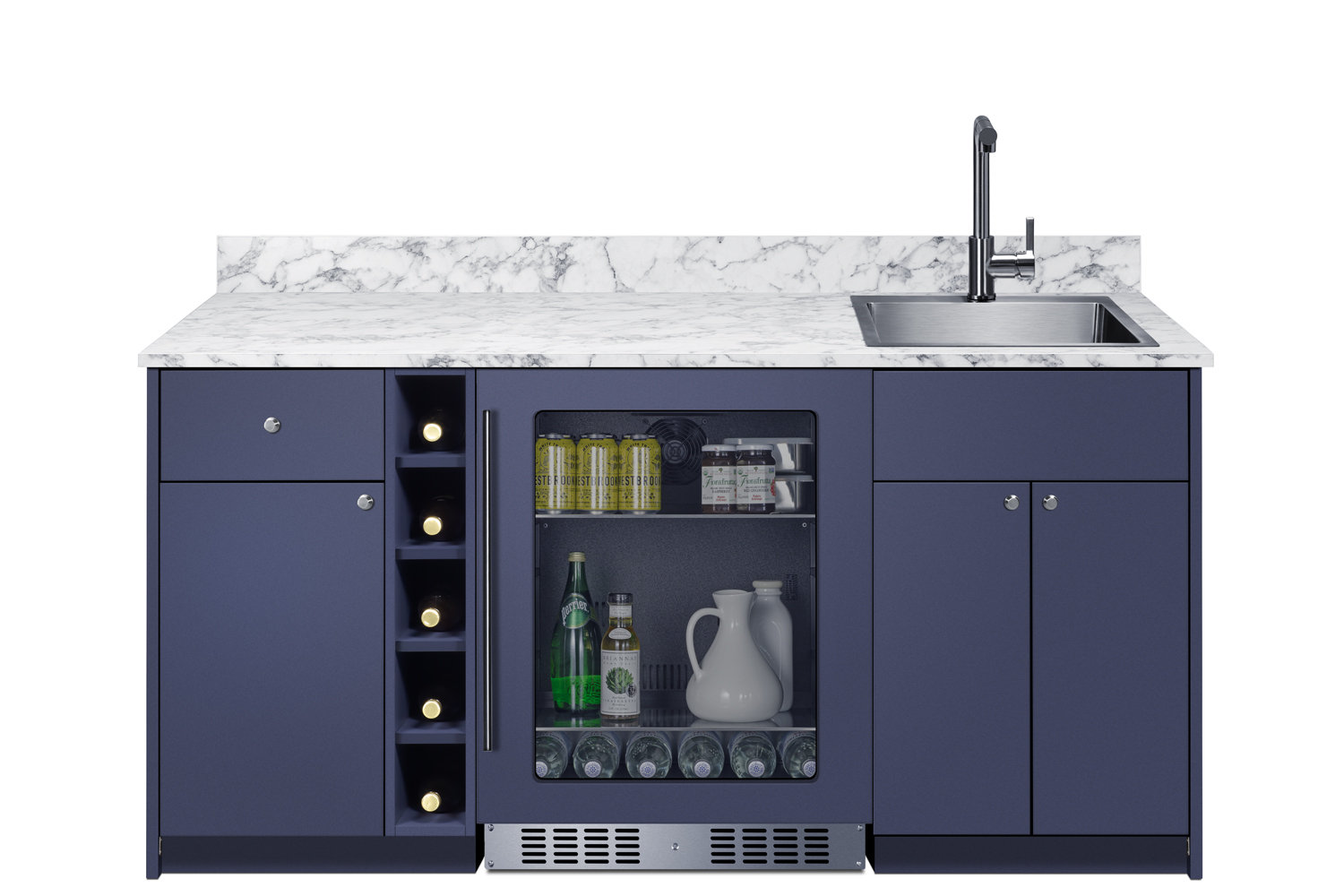 Summit Appliance Oasis Turnkey Wet Bar with Beverage Center, Sink, and ...