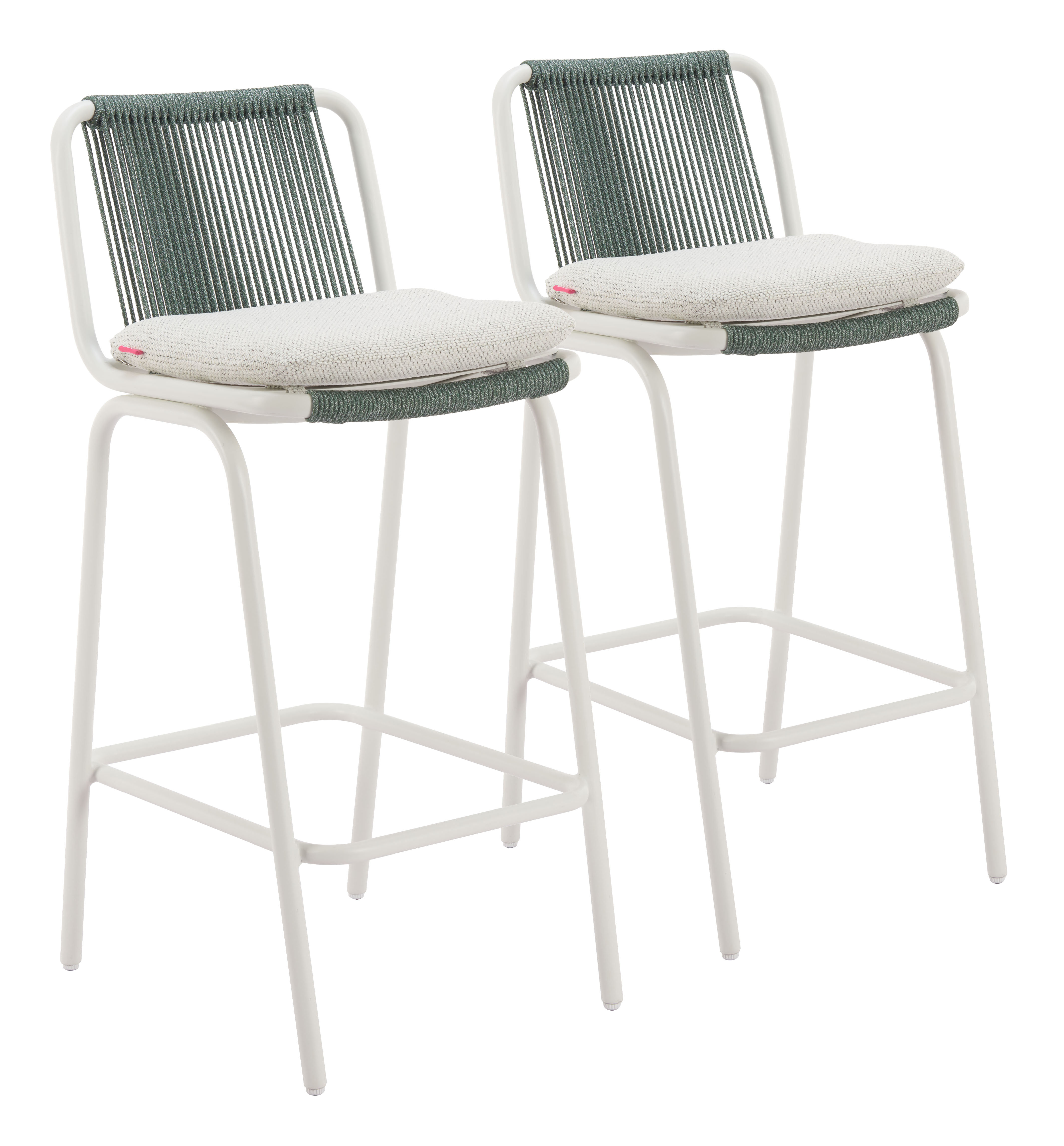 Hokku Designs Outdoor Bar Stool Set Of 2 Adjustable Height Modern ...