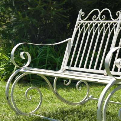 Ophelia & Co. Dominy Metal Outdoor Rocking Bench & Reviews | Wayfair