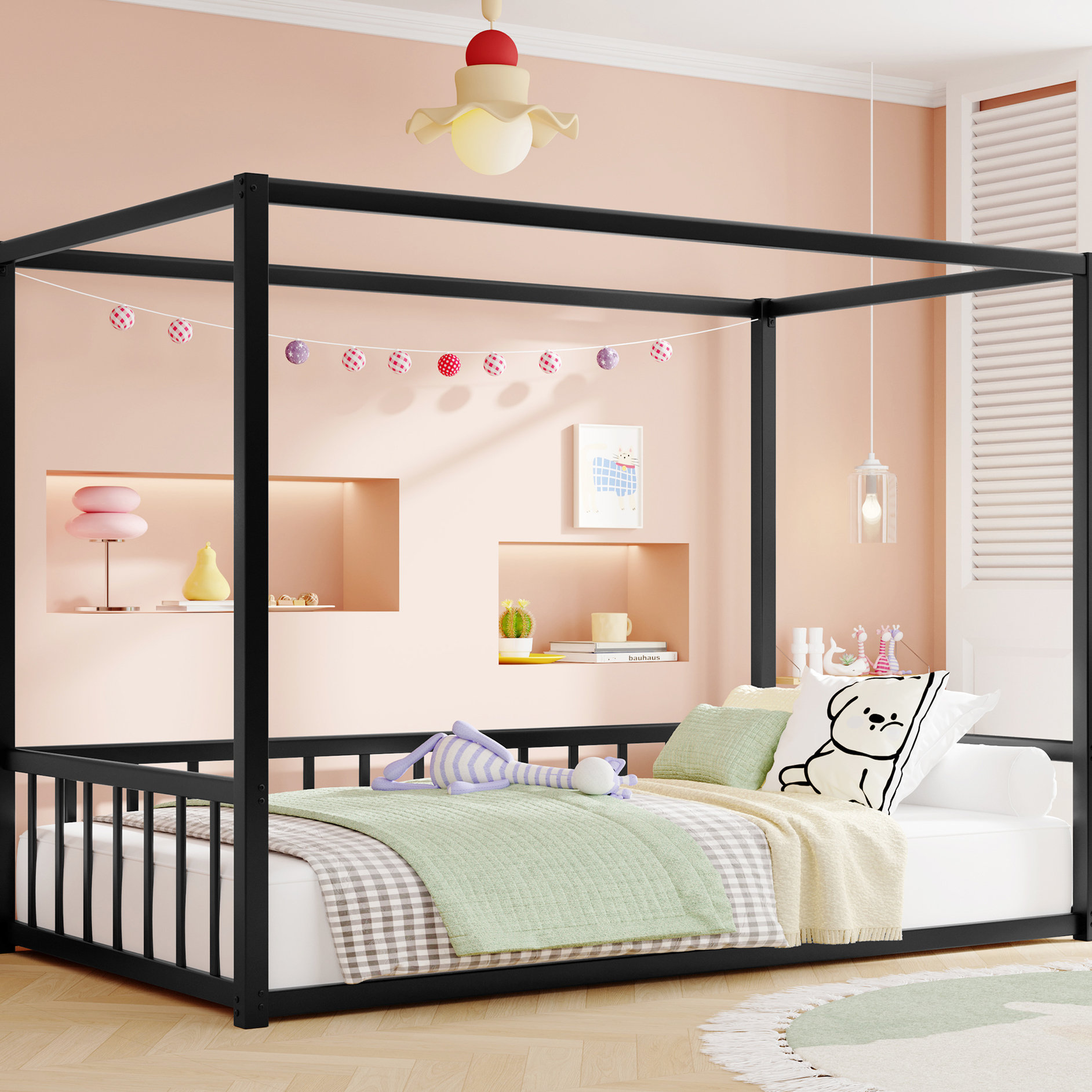 Lark Manor™ Twin Size Black Iron Bed Frame, Safe And Comfortable ...
