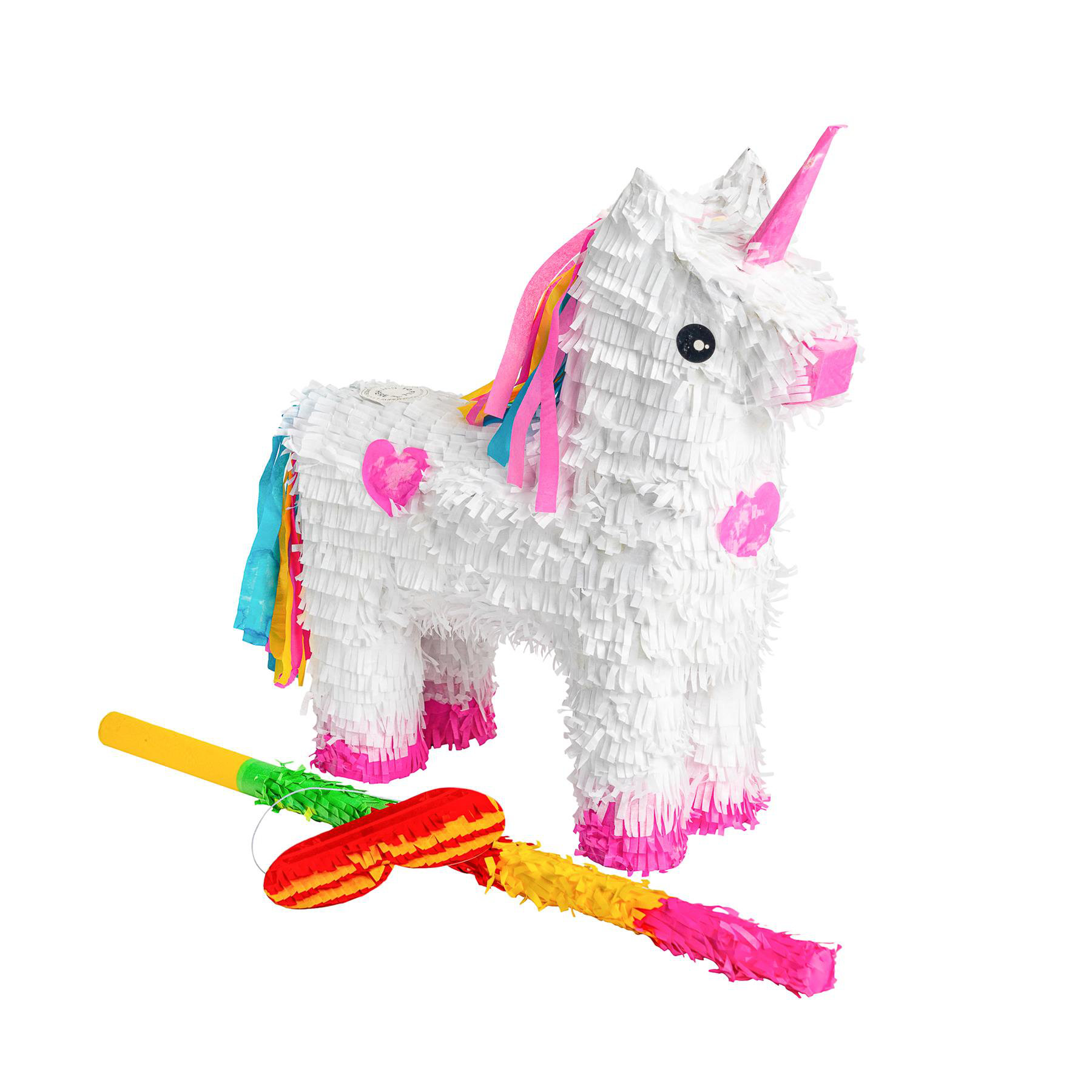 Fax Potato - Pinatas Unicorn Cardboard Pinata, Stick and Blindfold Set ...