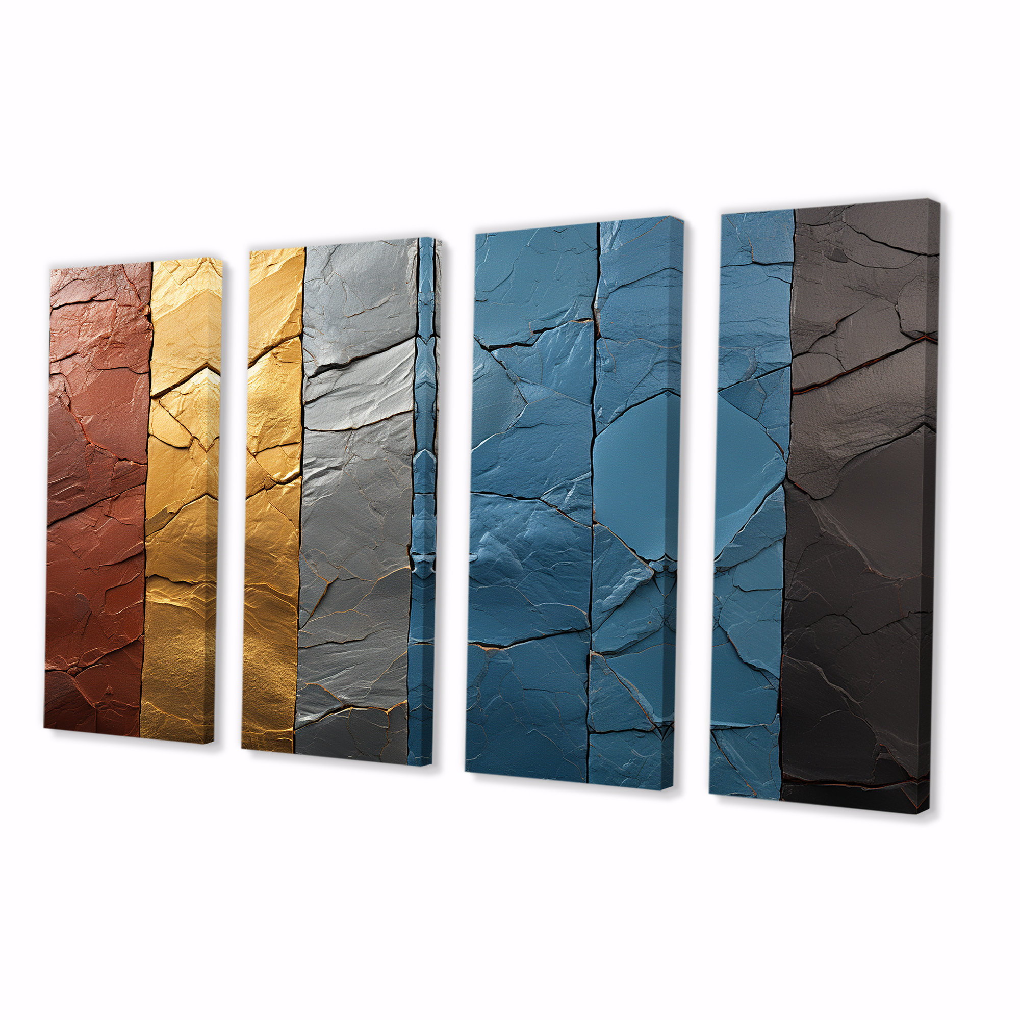 Latitude Run® Boho Earth Element Stones Mosaic I - Boho Mosaic 4 Piece ...