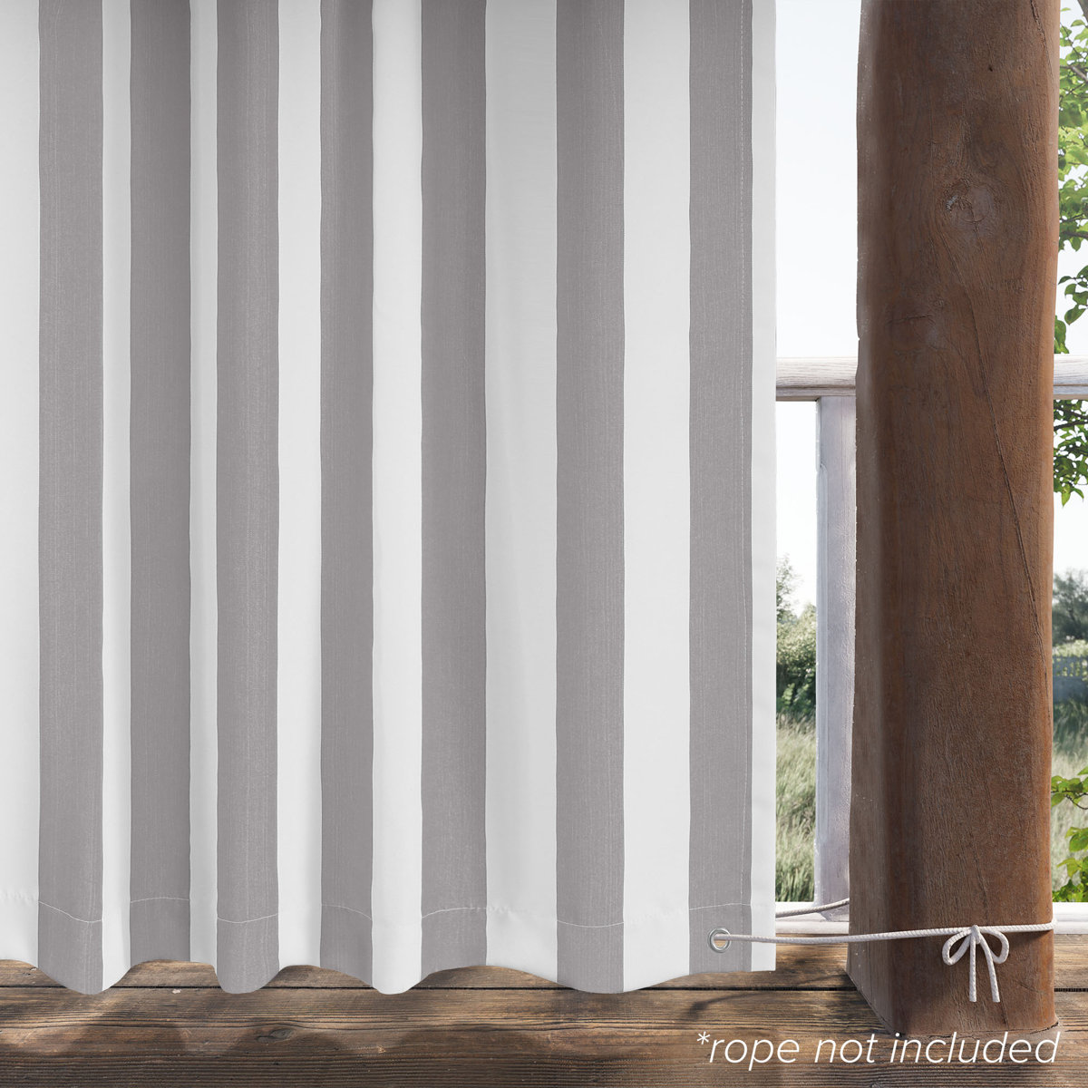 Gracie Oaks Stripe Outdoor Tab Top Panel | Wayfair