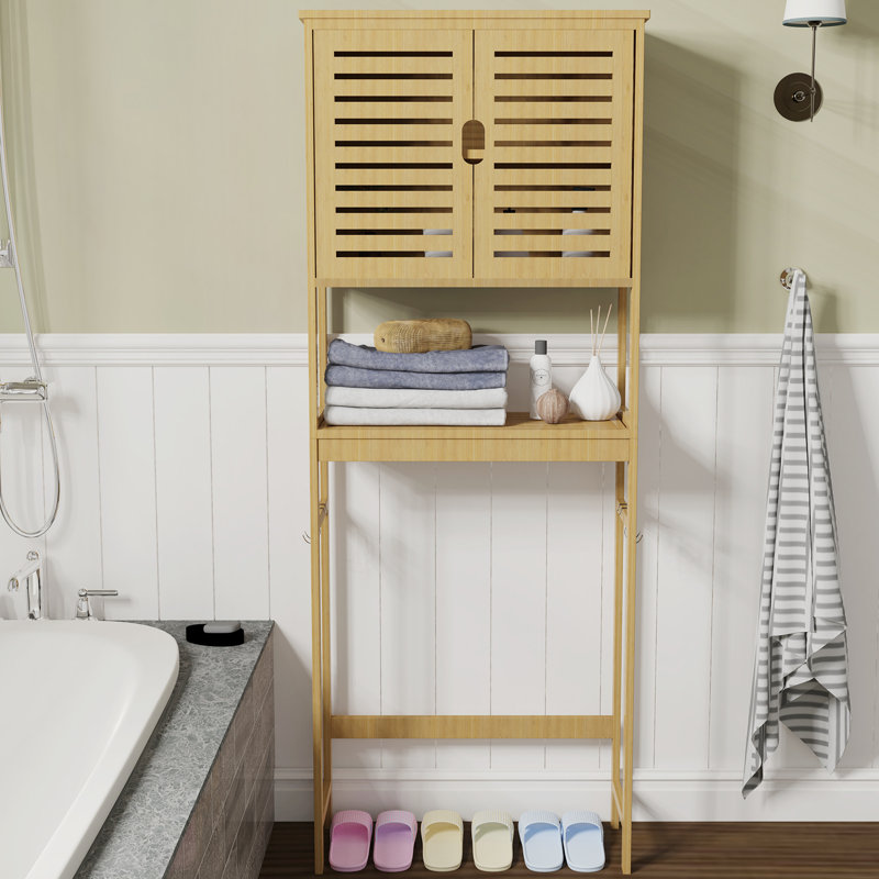 Wildon Home® Ellory Bamboo Freestanding Over-the-Toilet Storage ...