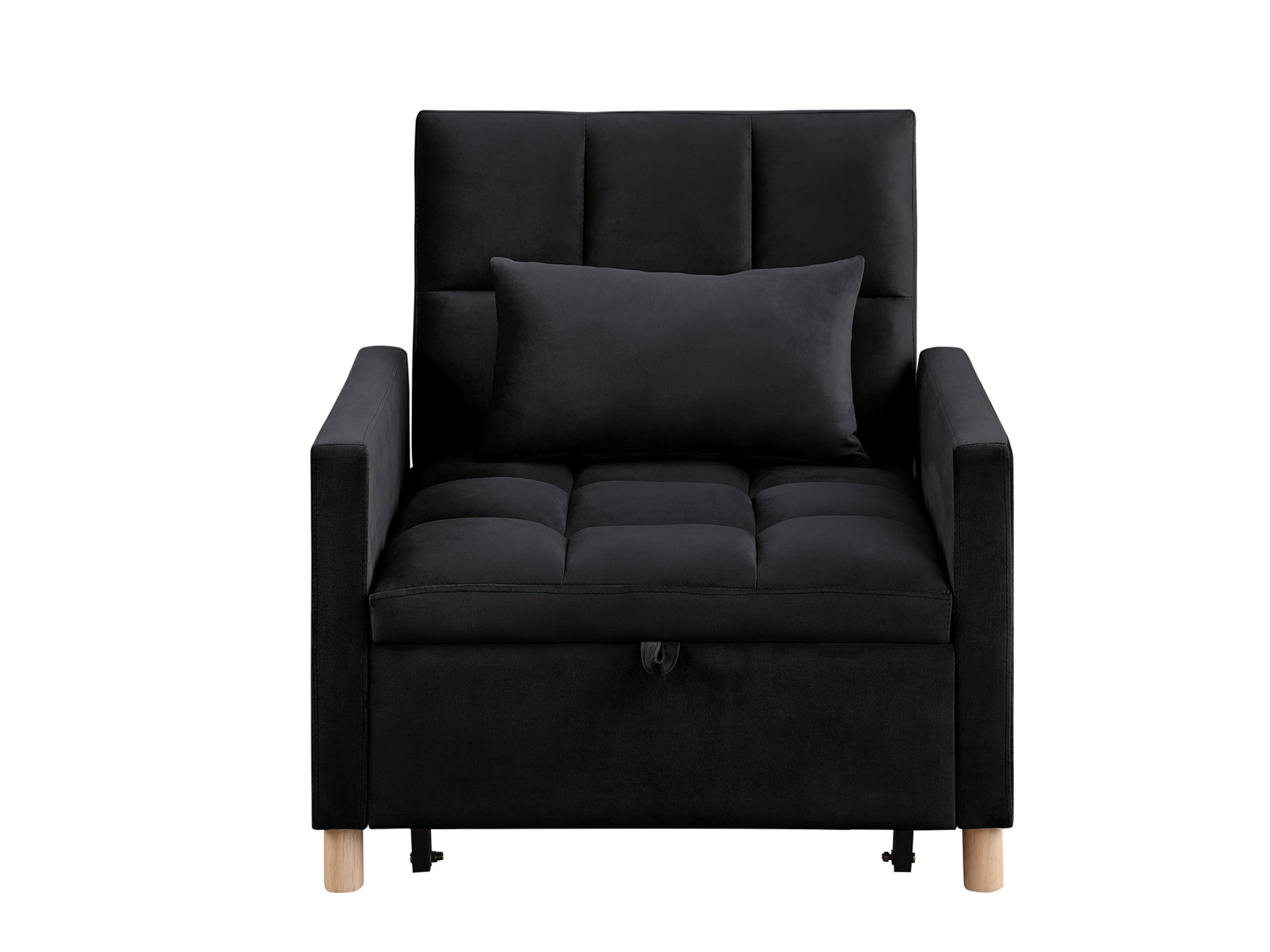Latitude Run® Anhat 31.45" W Tufted Velvet Convertible Chair | Wayfair