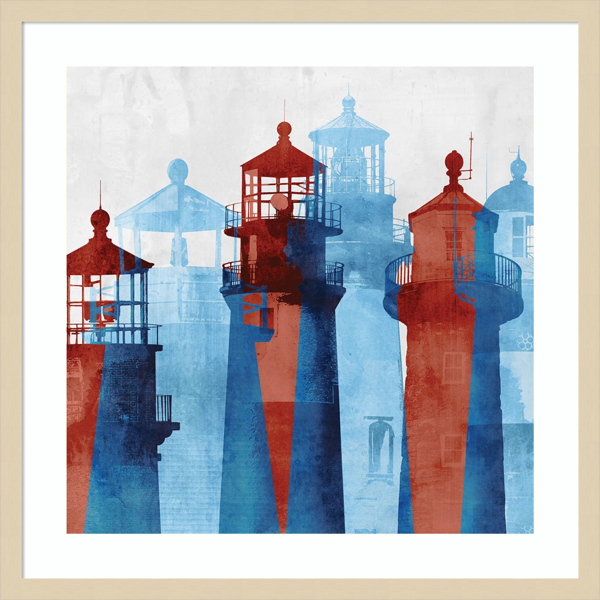 Longshore Tides Lighthouse I by Edward Selkirk Wood Framed Wall Art ...