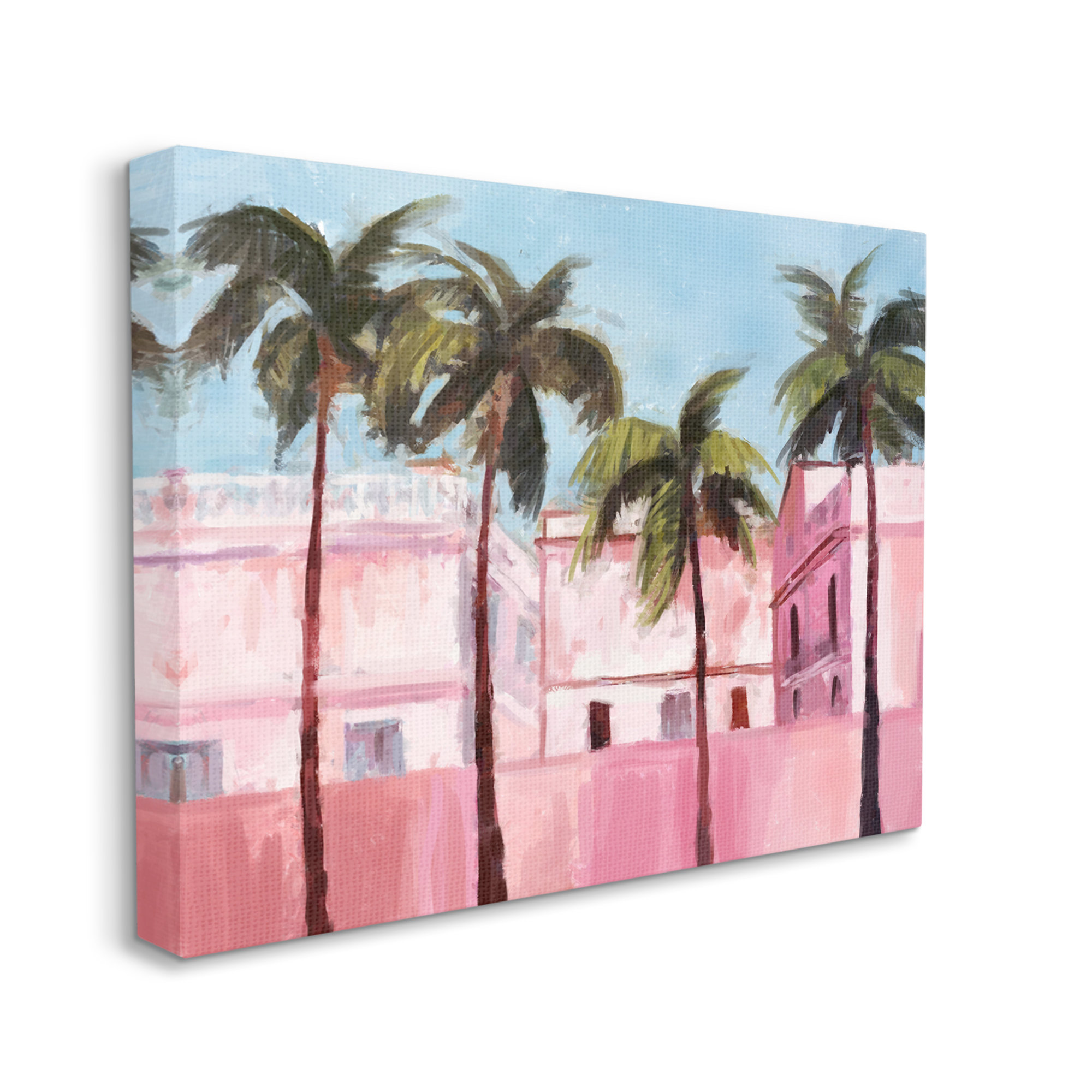 Winston Porter Tropical Pink Buildings Canvas Wall Art by Ziwei Li ...