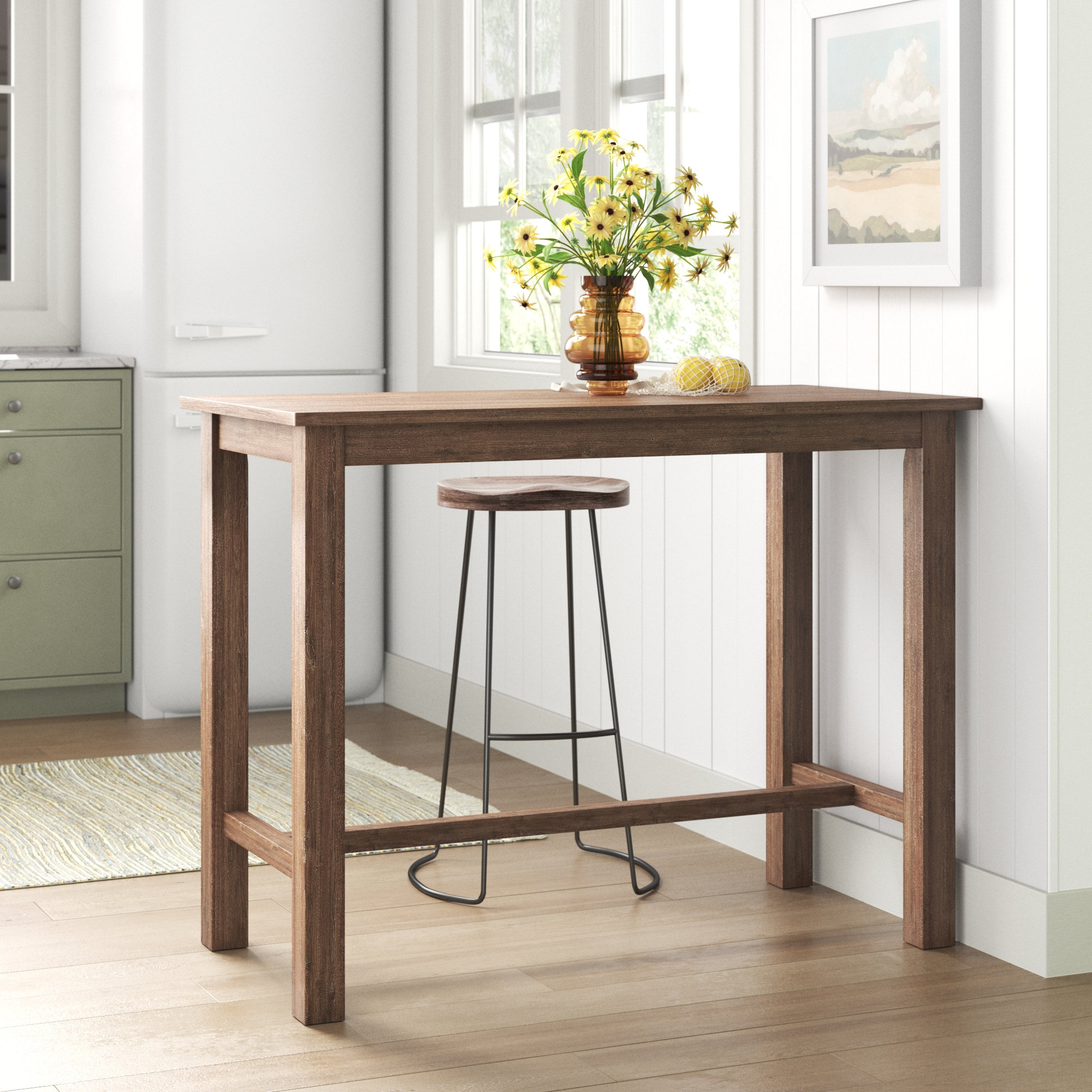 Sand & Stable™ Lorraine Counter Height Rubberwood Solid Wood Dining ...