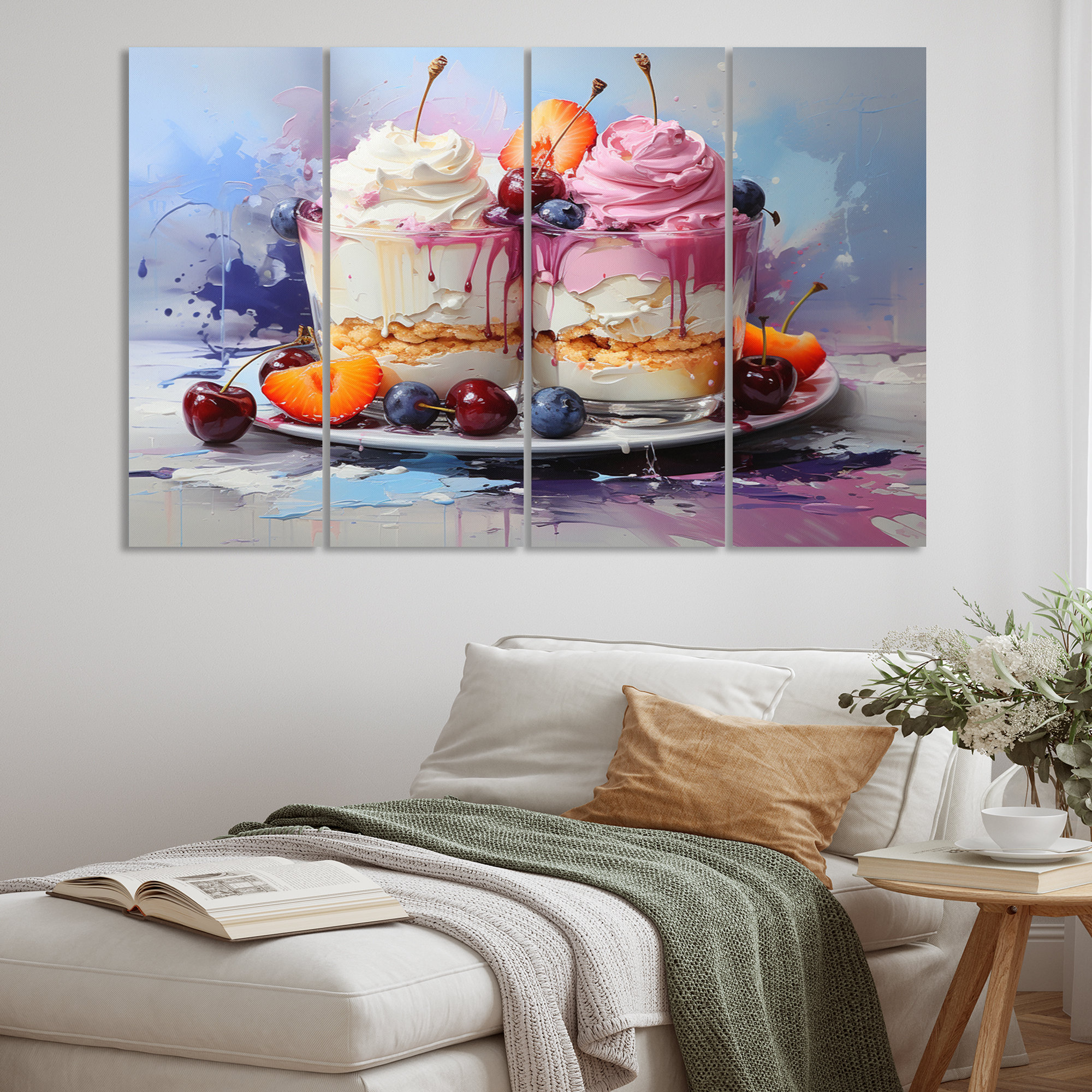 DesignArt Dessert Food Popart X " Dessert Food Popart X " 4 - Pieces ...