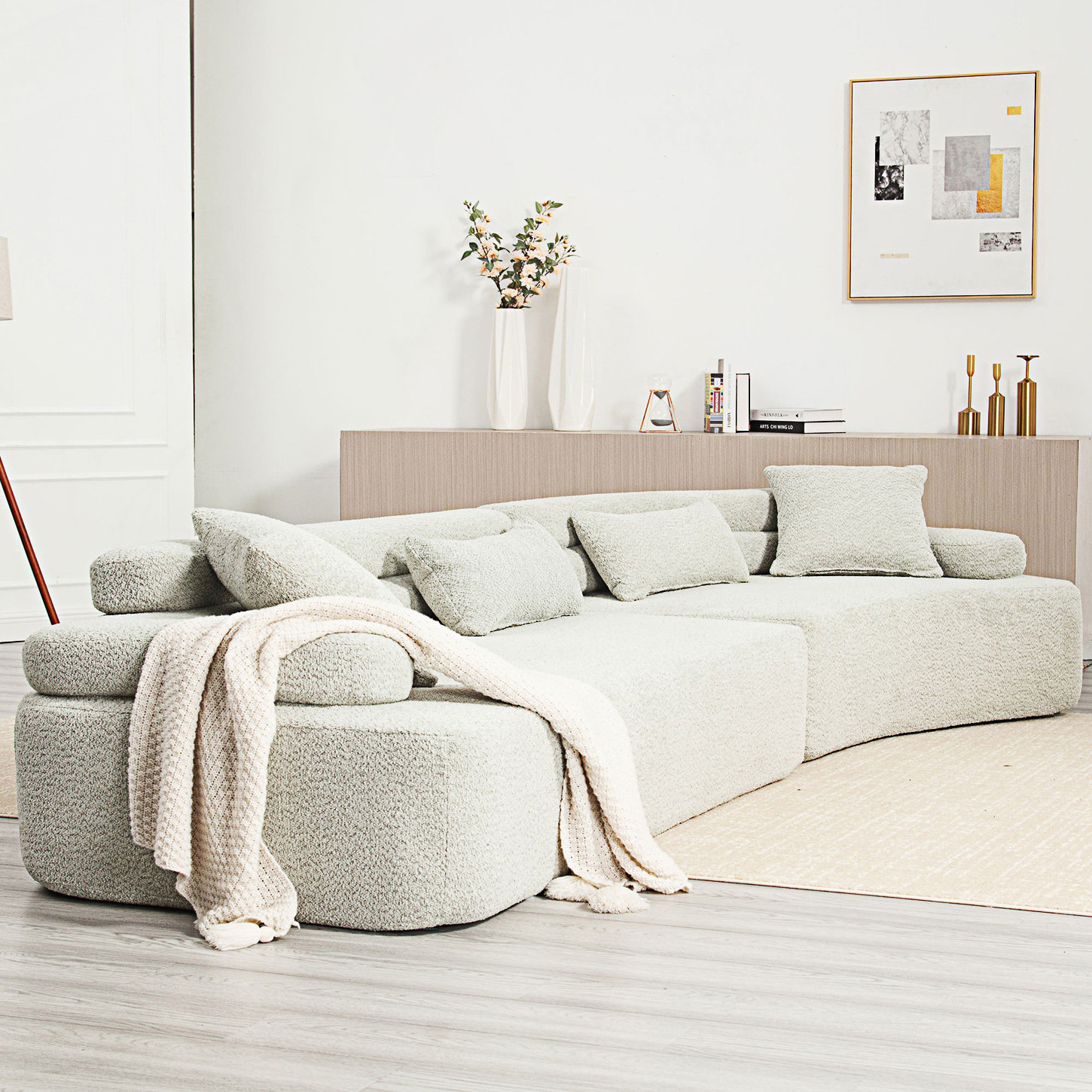 Brayden Studio® Comfy Couch, Unique Modeling Design Upholstered Sleeper ...