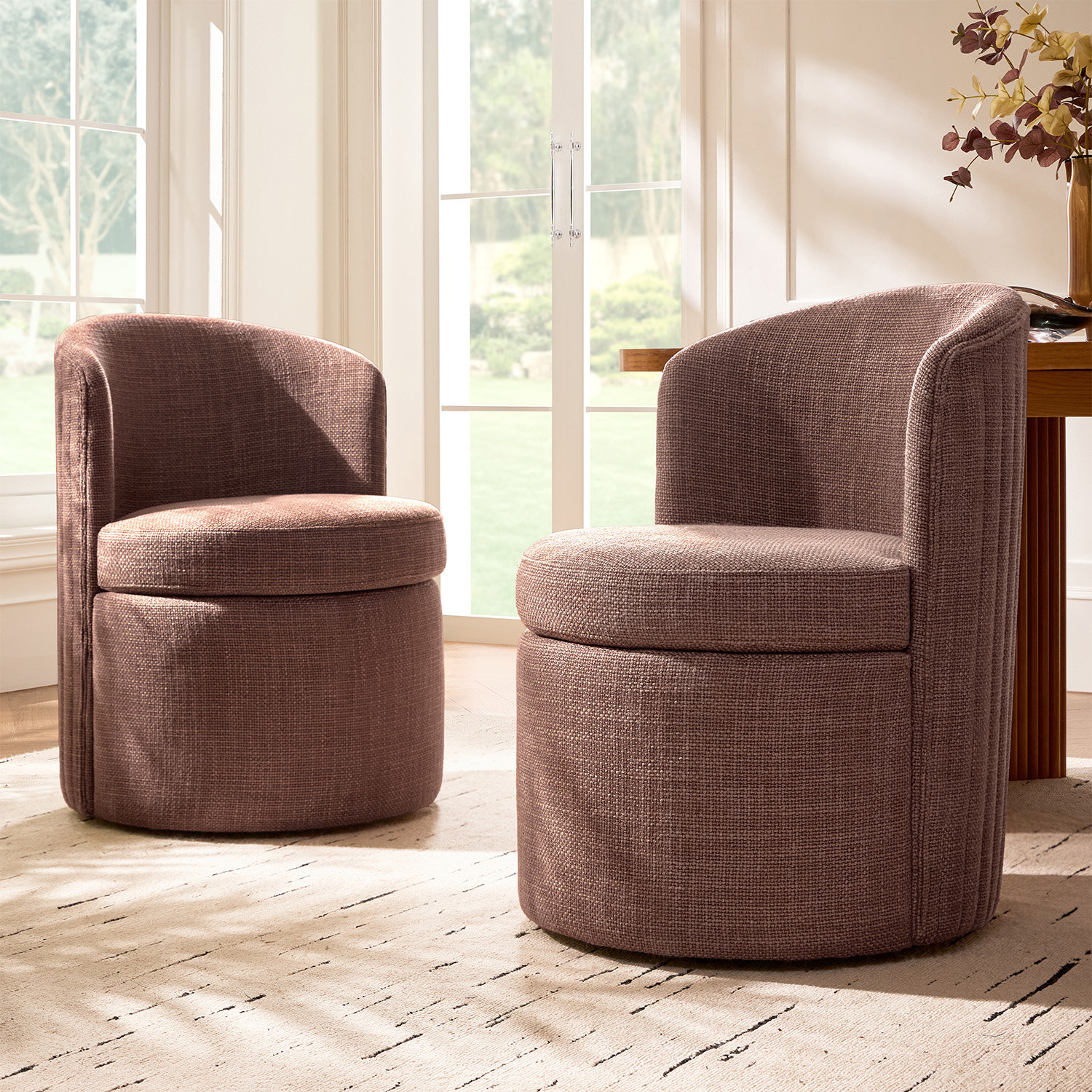 Wade Logan® Chrysten Modern Dining Chair With Channel-Tufted Backrest ...