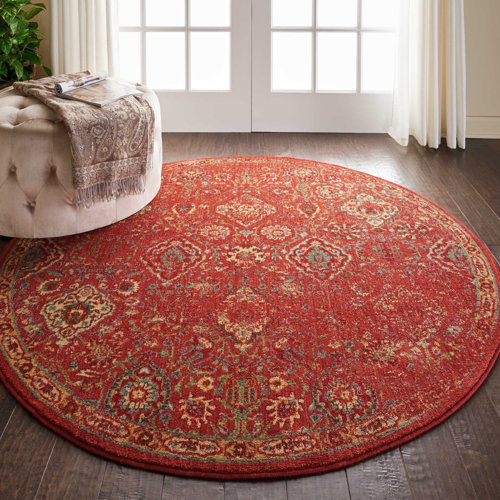 Bungalow Rose Lowndes Brick Red Rug & Reviews | Wayfair