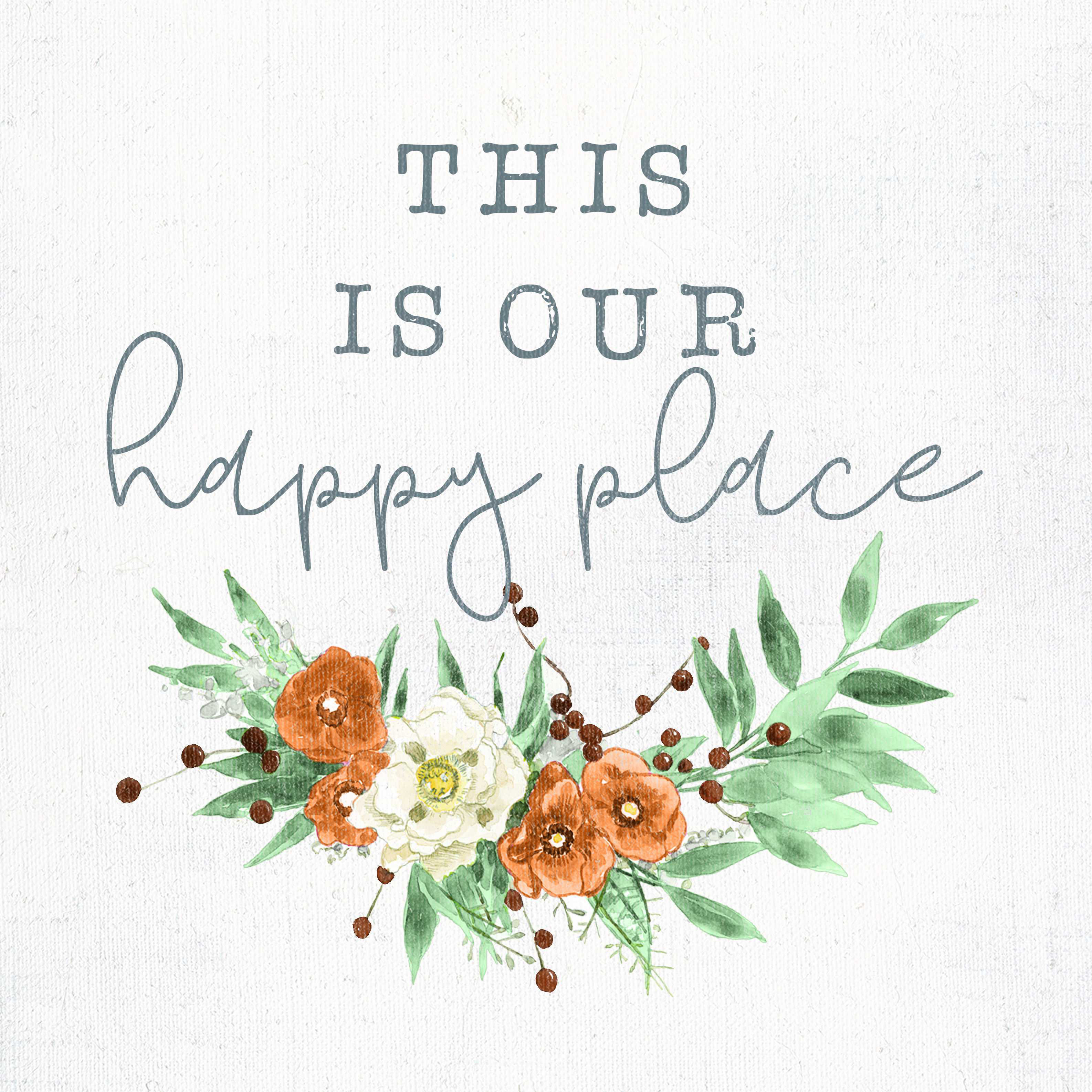 Trinx This Is Our Happy Place Watercolor Floral - Wayfair Canada