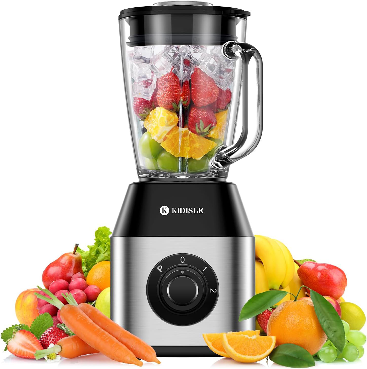 MABOSY 1200W Powerful Professional Crusher Blender 52Oz Glass Jar ...