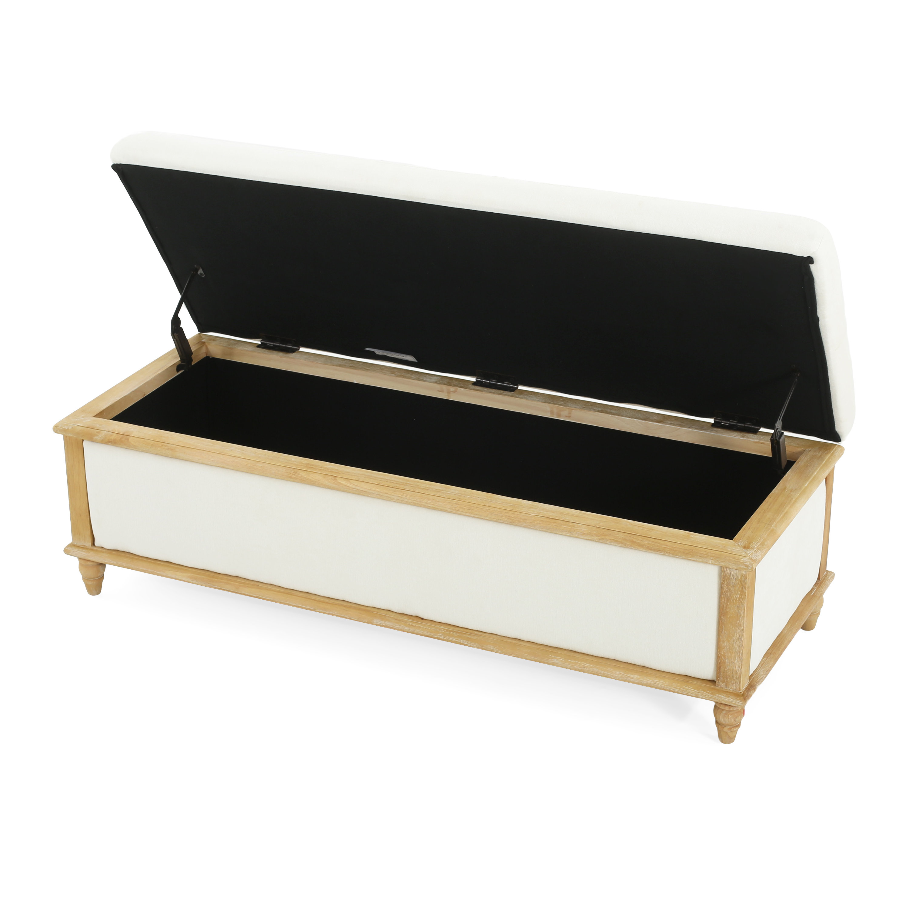 Rosalind Wheeler Versatile Fabric Storage Ottoman with Rustic Charm and ...