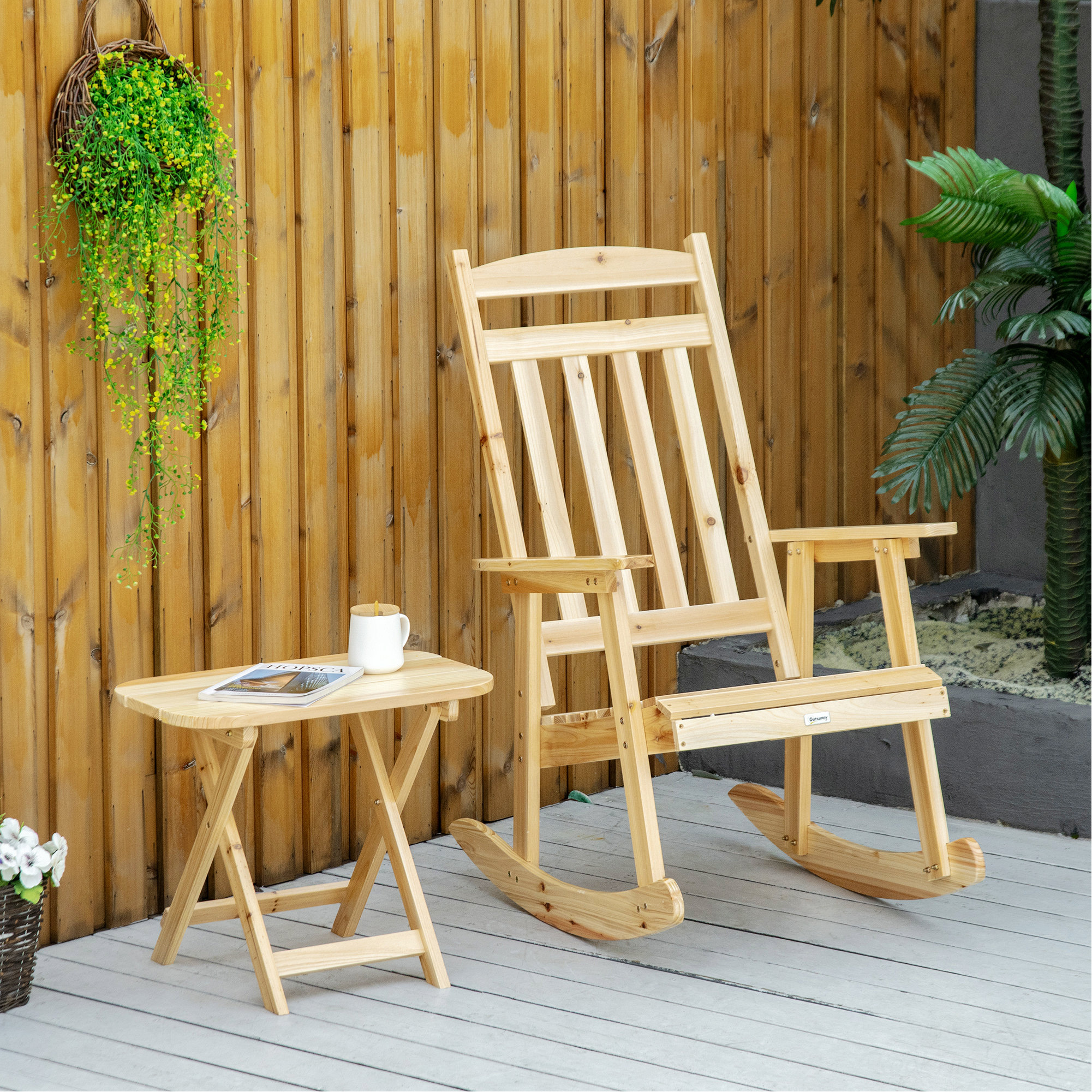 Ophelia & Co. Classic Rocking Chair Outdoor Rocking Chair And Side ...