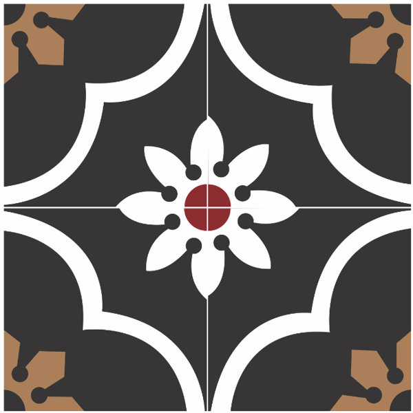 Imagine Tile, Inc. Lotus 8" x 8" Ceramic Tile by Imagine Tile, Inc ...