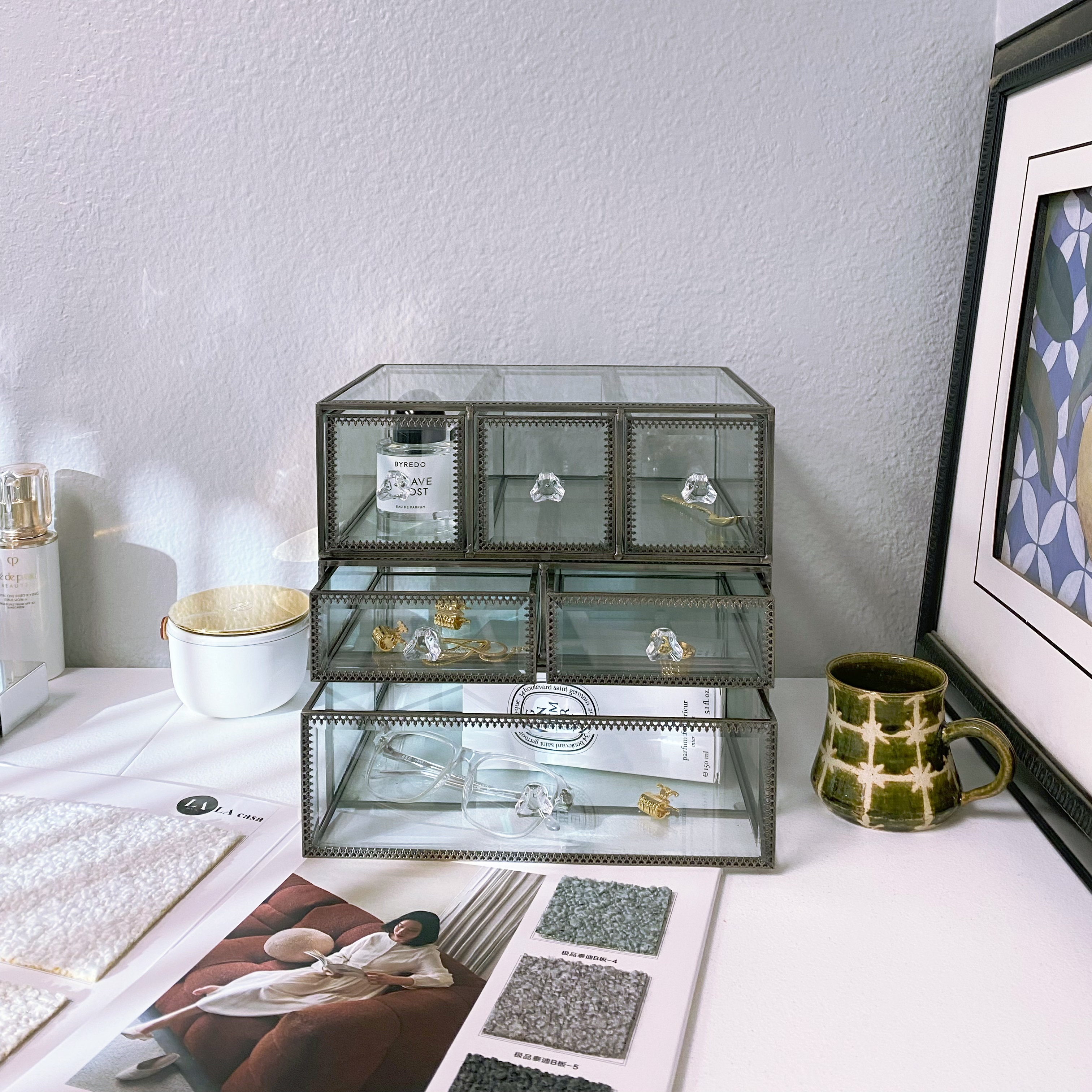 Red Barrel Studio® Glass Makeup Organizer - Wayfair Canada