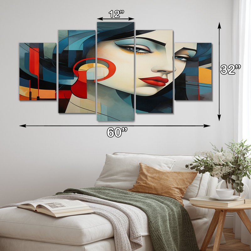 Design Art Cubism Art Modern - Cubism Metal Wall Decor Set | Wayfair