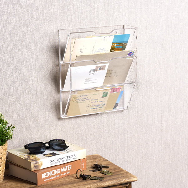 Rebrilliant 3-Tier Wall-Mounted Acrylic Mail Letter Holder & Reviews ...