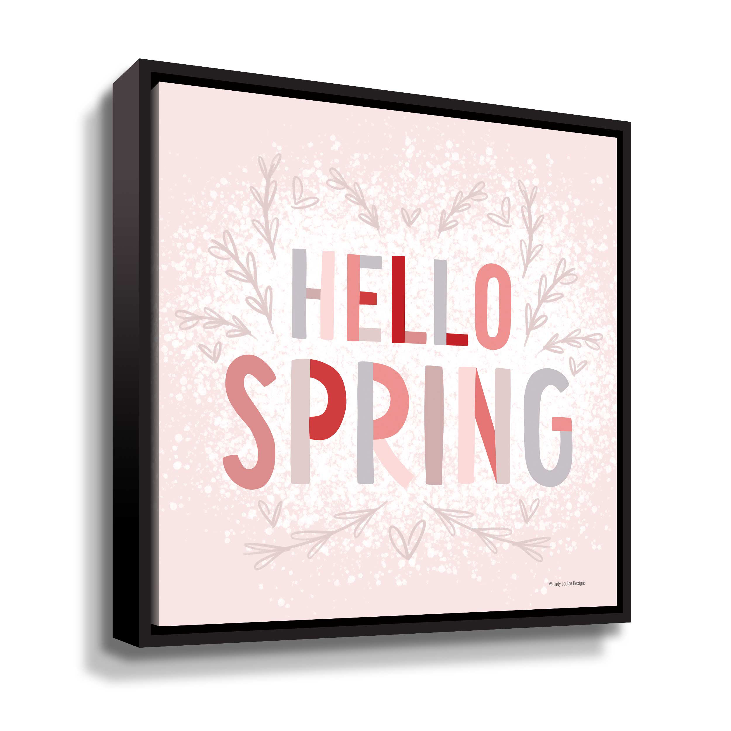 Trinx Hello Spring II - Textual Art on Canvas | Wayfair