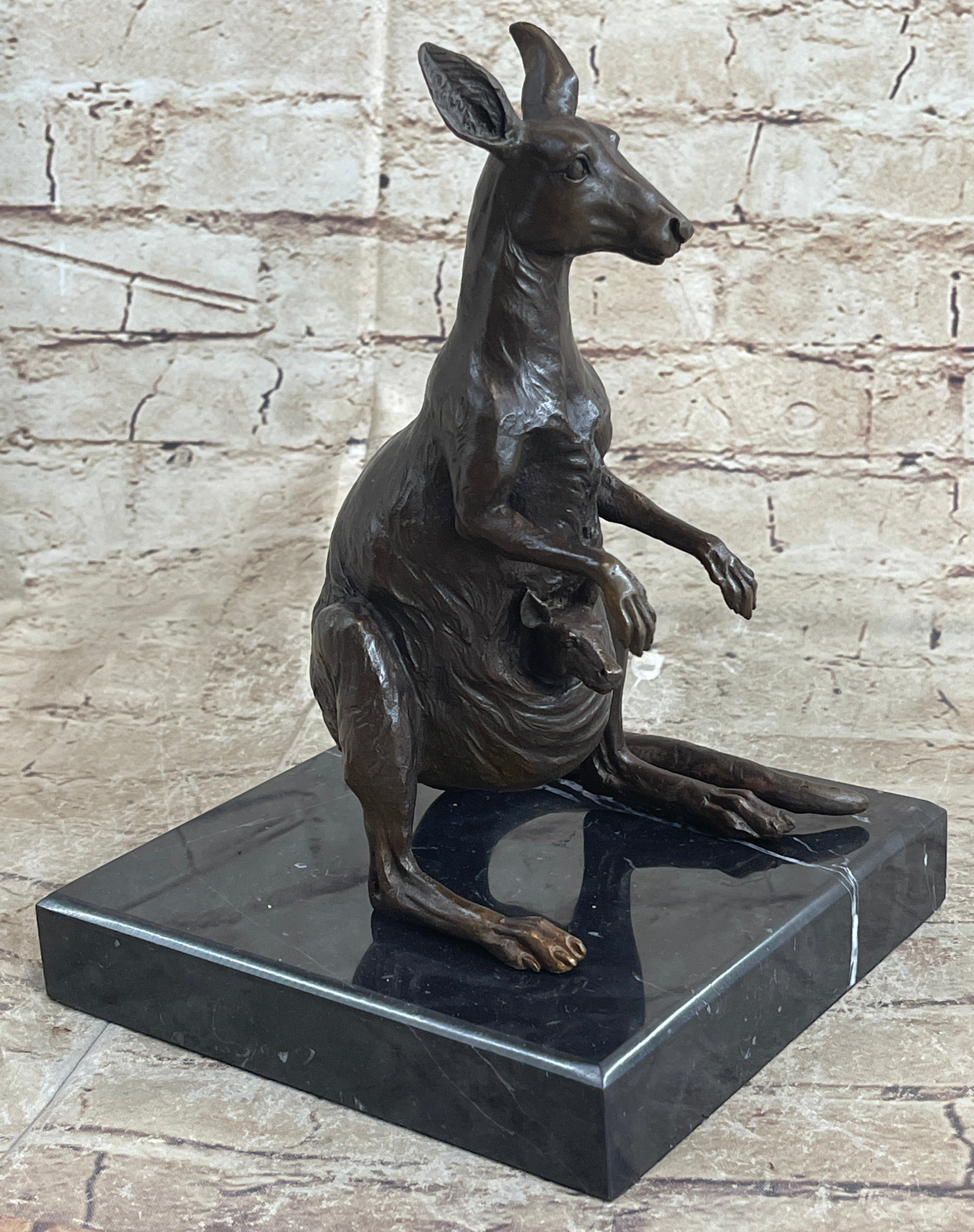 Red Barrel Studio® Rosiland Hot Cast Bronze Kangaroo Australian ...