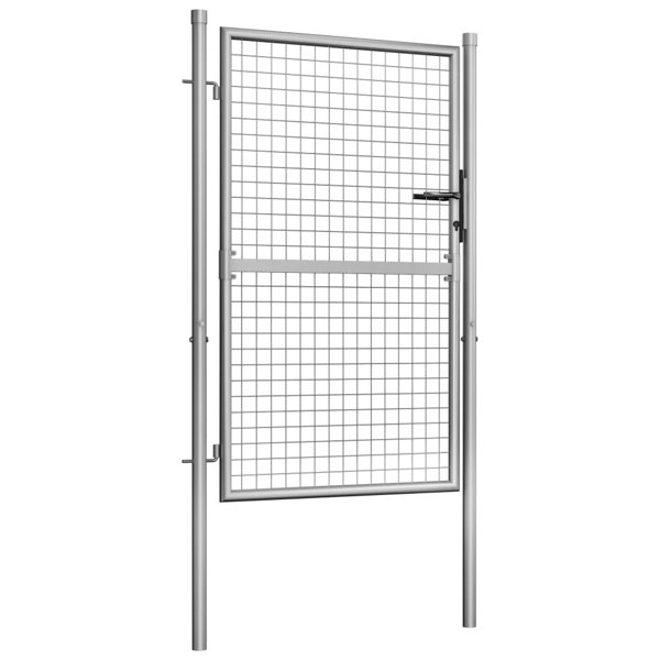 VidaXL Silver Metal Gate Fence Wall Privacy Scree | Wayfair