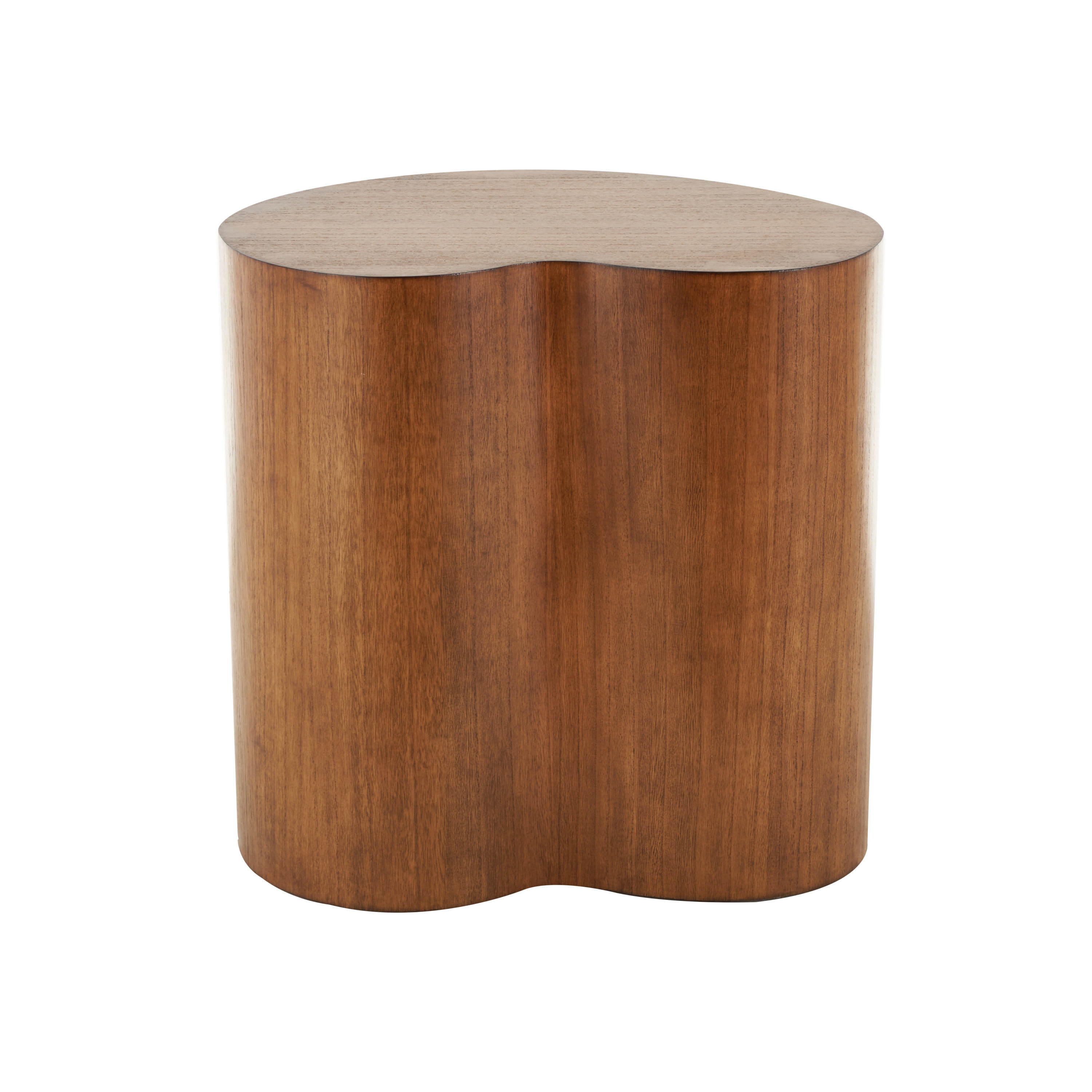 Millwood Pines Cole And Grey Wood Heart Inspired Side End Accent Table ...