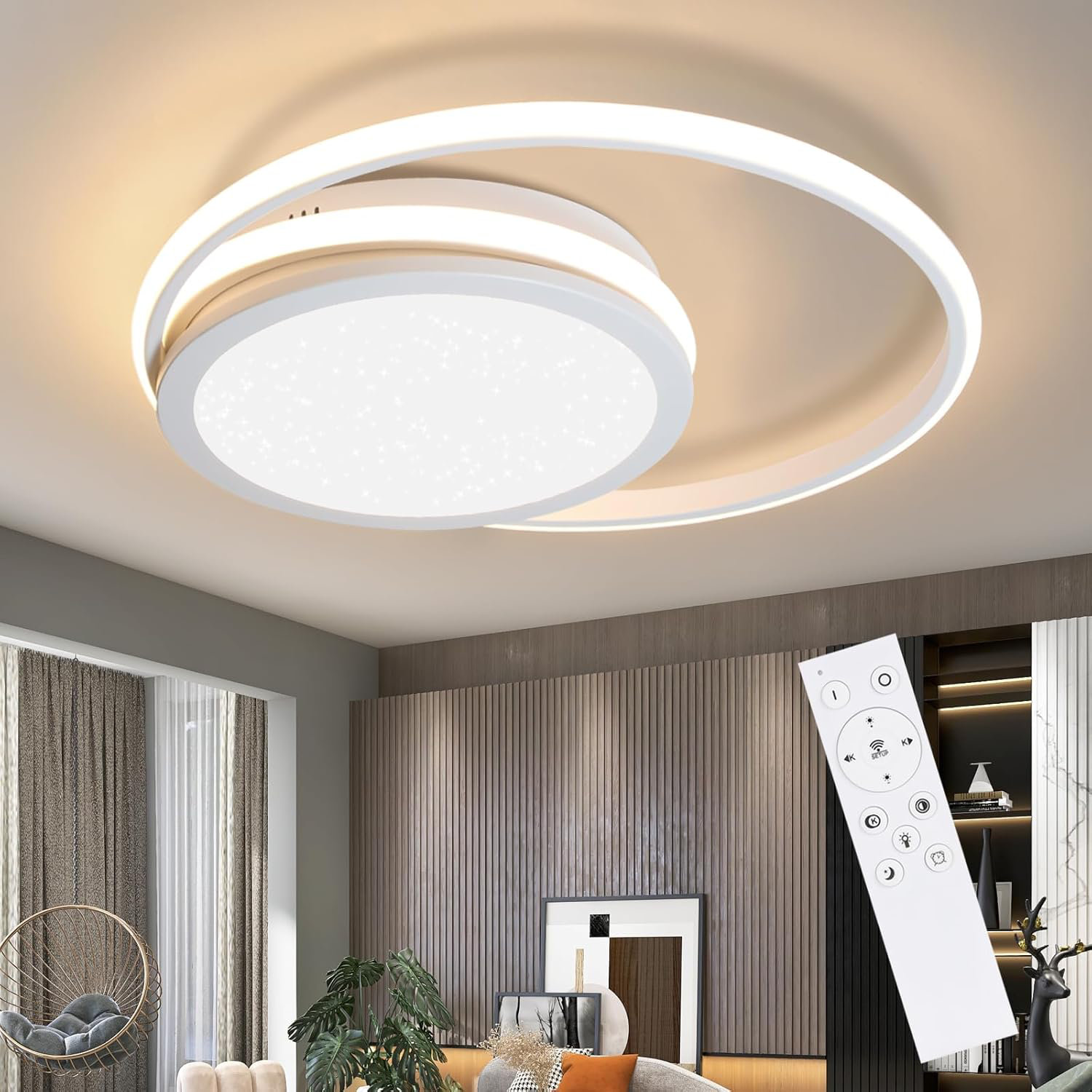 Ivy Bronx Ceiling lamp LED ceiling light living room - Dimmable living ...