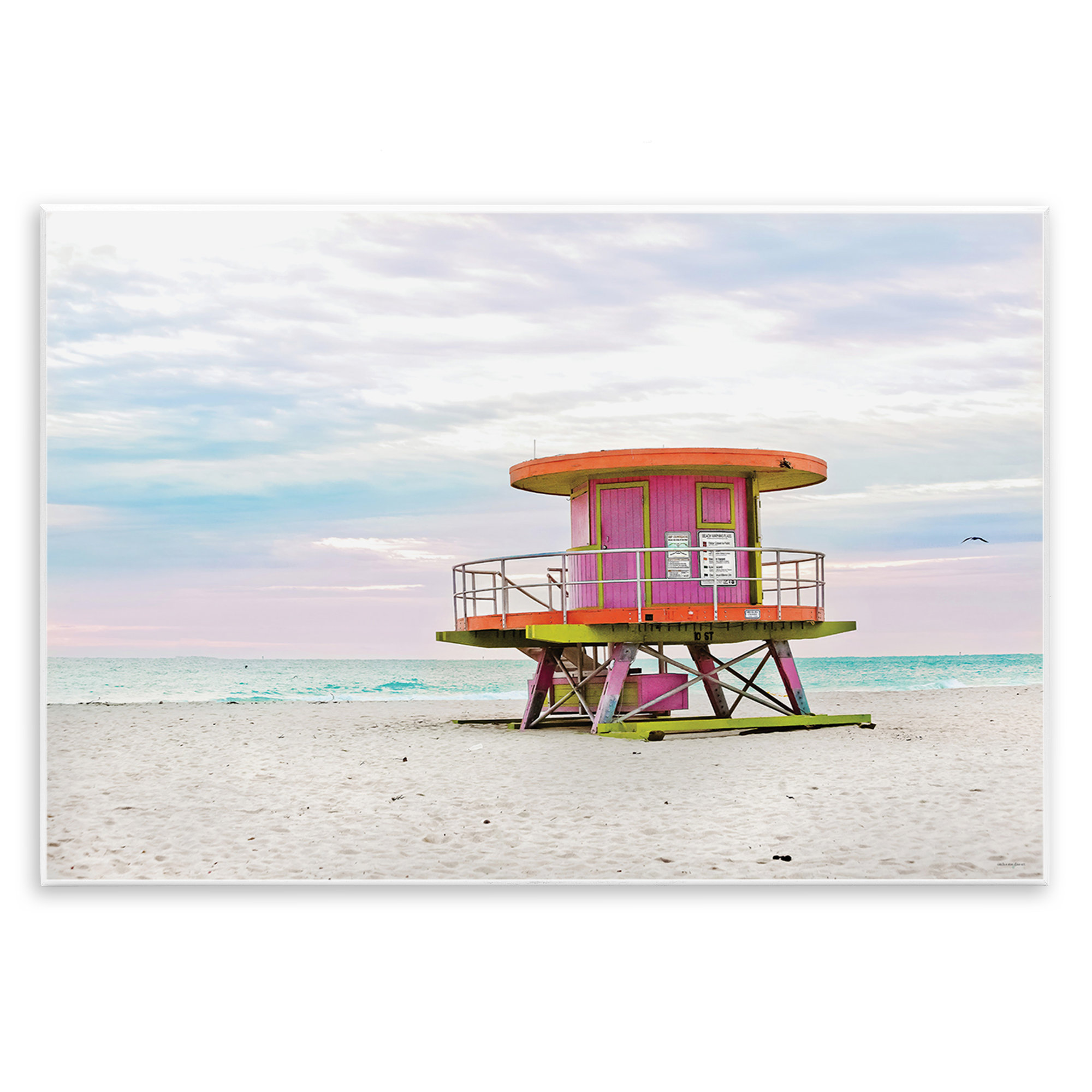 Highland Dunes Lifeguard Hut with Pastel Sky Wall Plaque, design by ...
