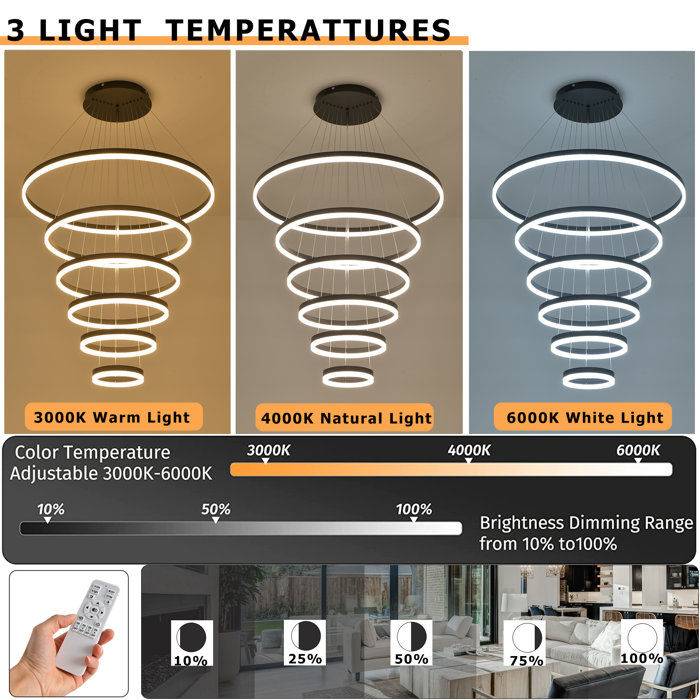 Ivy Bronx Divo LED Geometric Chandelier & Reviews | Wayfair