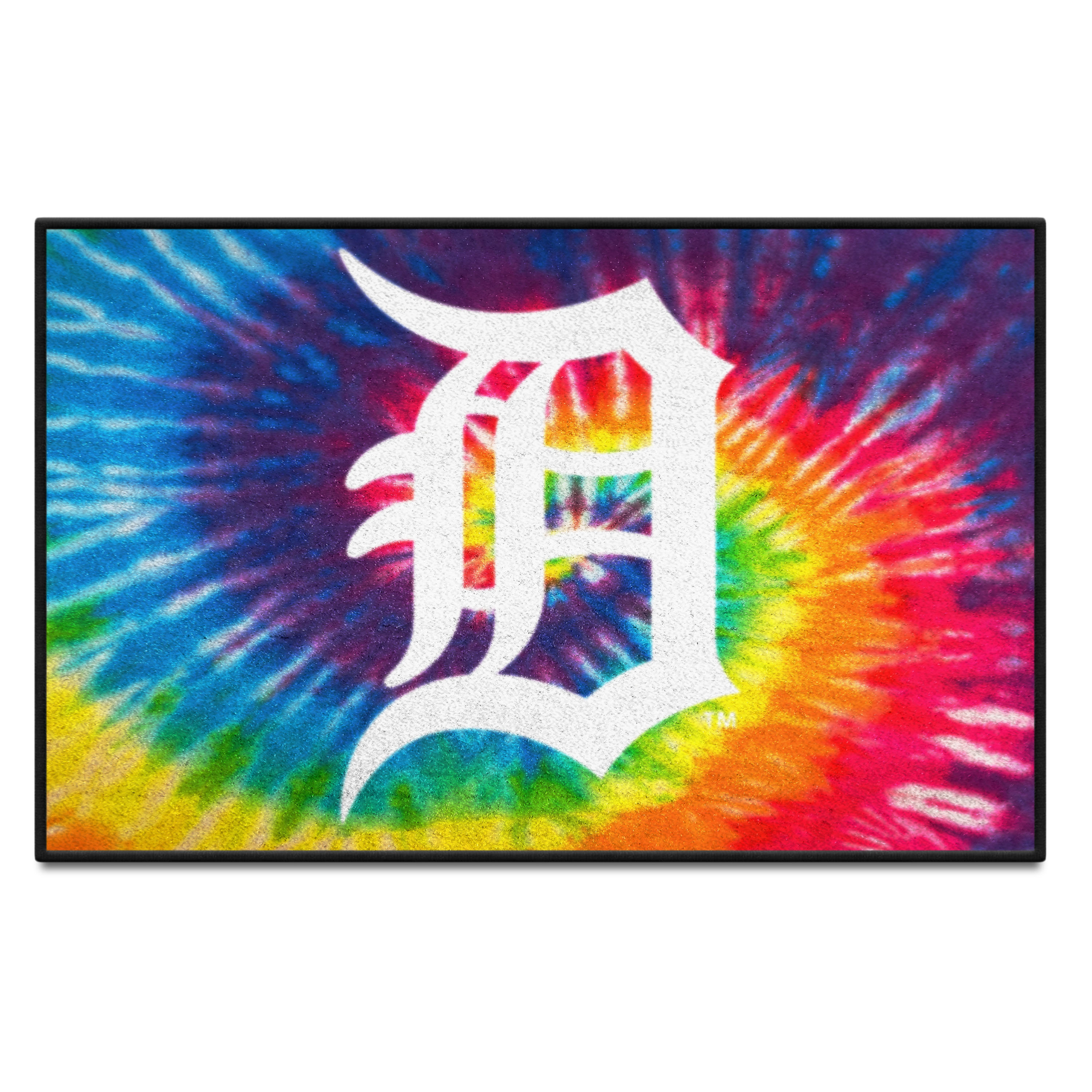 FANMATS Detroit Tigers_Detroit Tigers Tie Dye Starter Mat Accent Rug ...