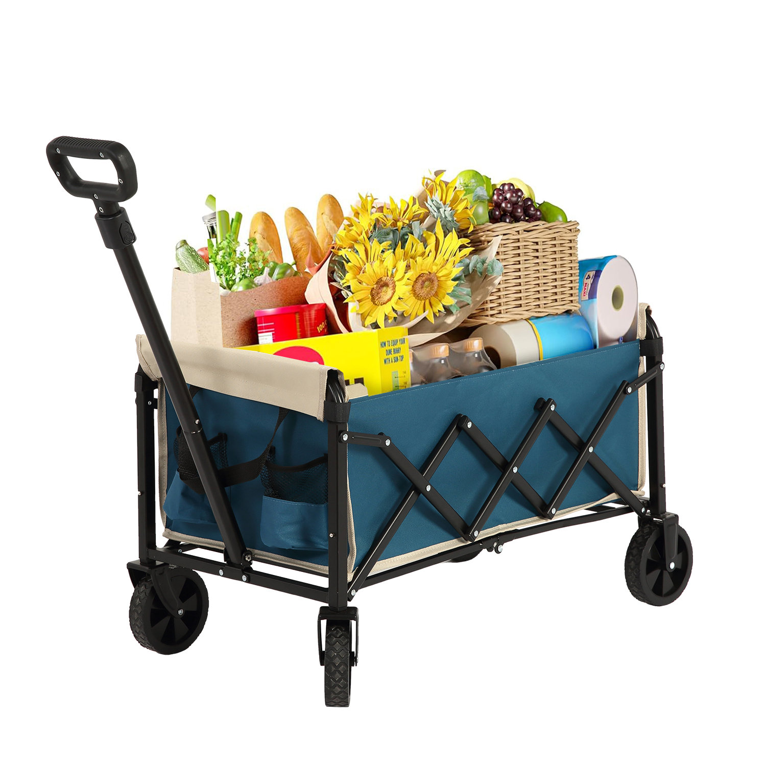 Grand Servico Lightweight Portable Heavy Duty Folding Beach Wagons With ...