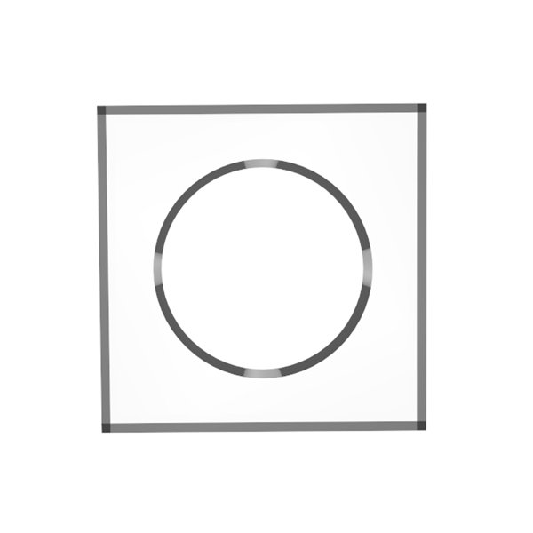 Ivy Bronx 6x6x1" Acrylic Riser with 4" Centre Hole, Paper Weight Clear ...