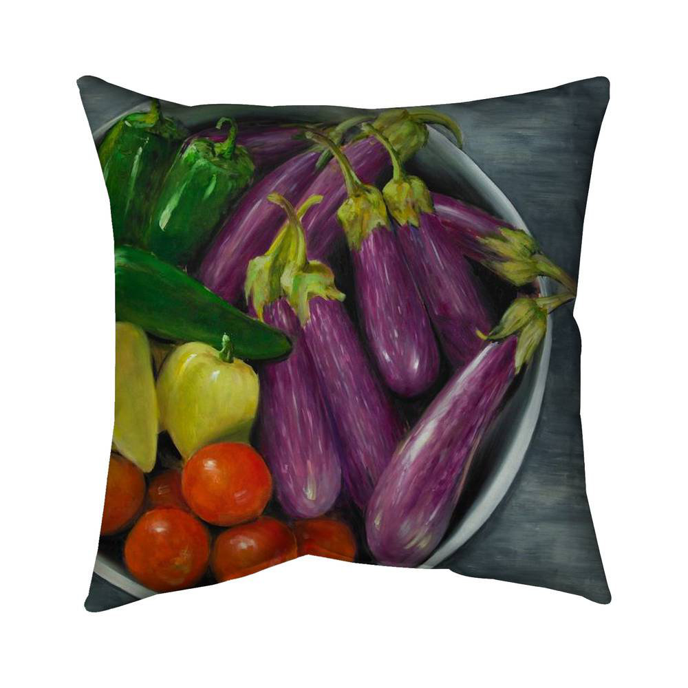 Begin Edition International Inc. Bowl of Vegetables Square Throw Pillow ...