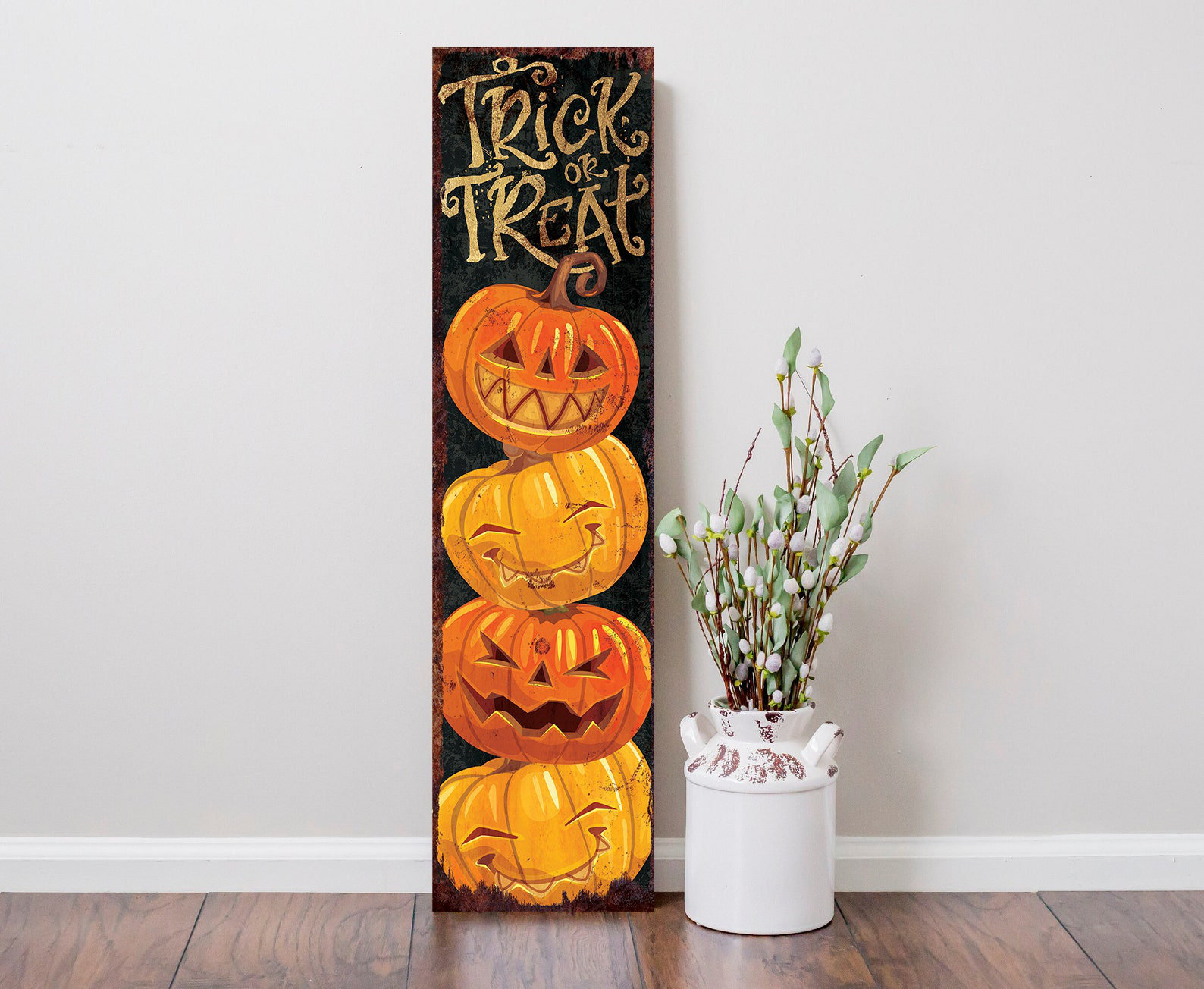 The Holiday Aisle® Trick or Treat Halloween Door Mural | Wayfair