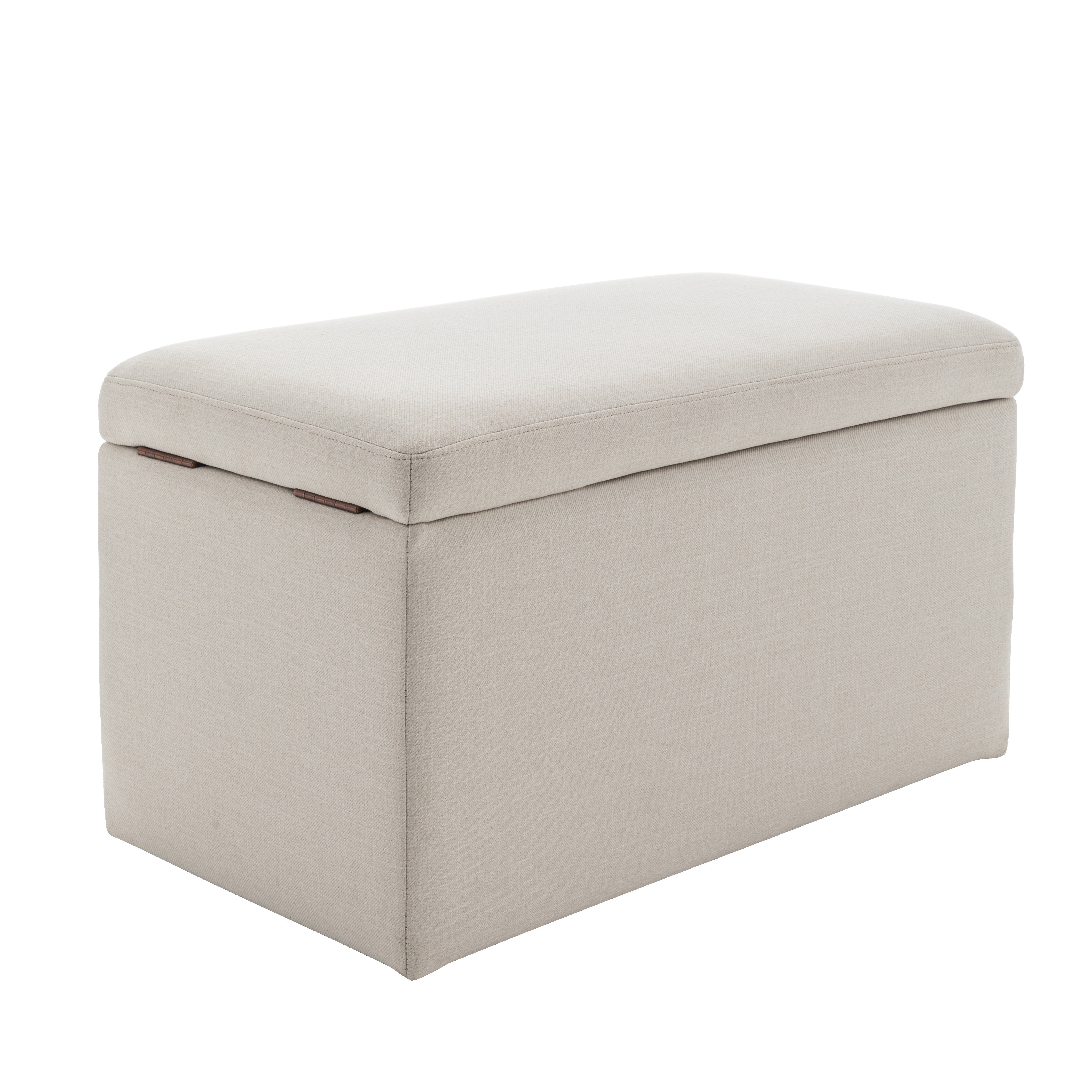 Latitude Run® Upholstered Side Table With Storage - Natural Performance ...