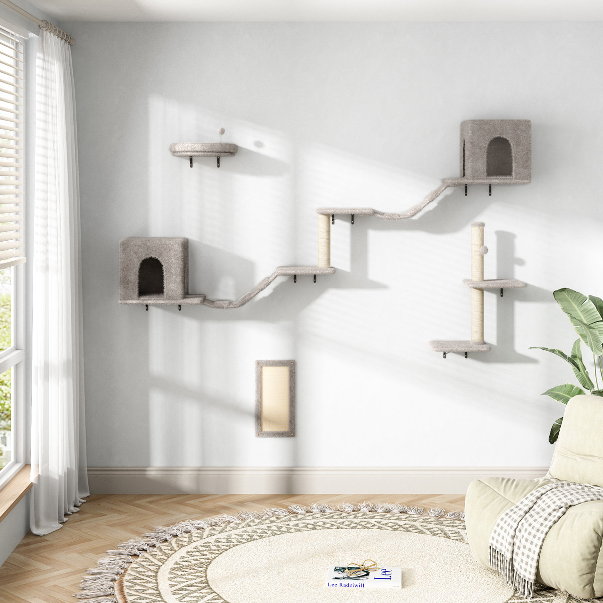 Tucker Murphy Pet™ Alynia 6Pcs Wall-mounted Cat Tree Shelf, Large ...