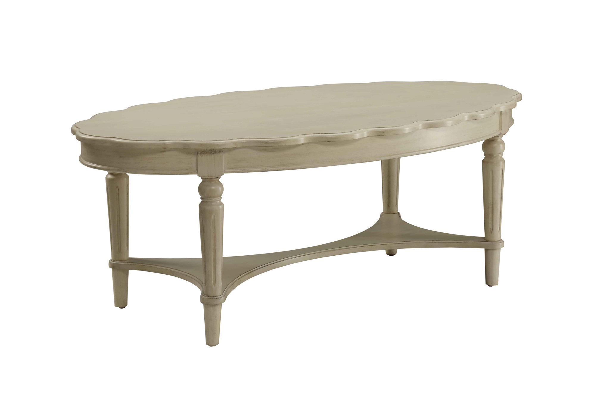 George Oliver Transitional Coffee Table, Oval Coffee Table, Modern ...