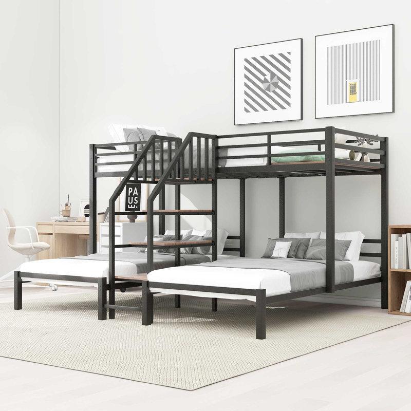 Mason & Marbles Medrick Twin Standard Bunk Bed with Shelves by Mason ...