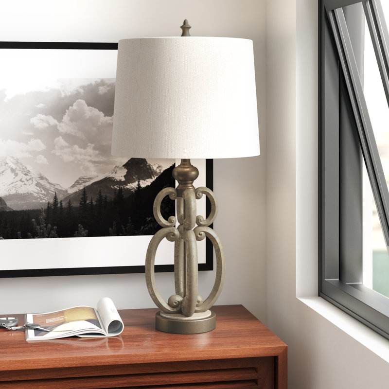 Ophelia & Co. Angarano 34" Tuscana Cream/Gold Table Lamp & Reviews ...