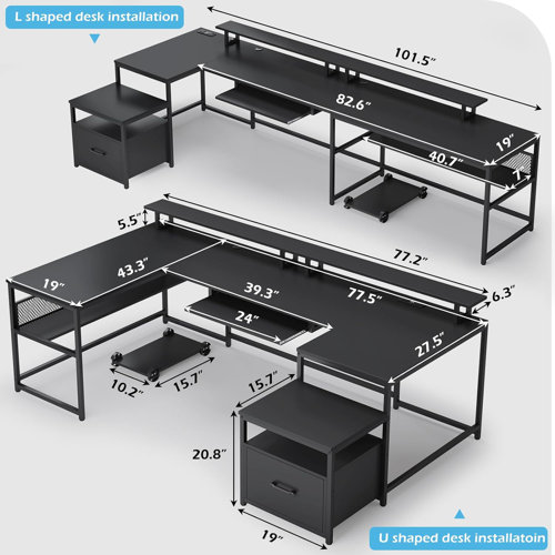 Trent Austin Design® Keon U-Shaped Computer Desk & Reviews | Wayfair