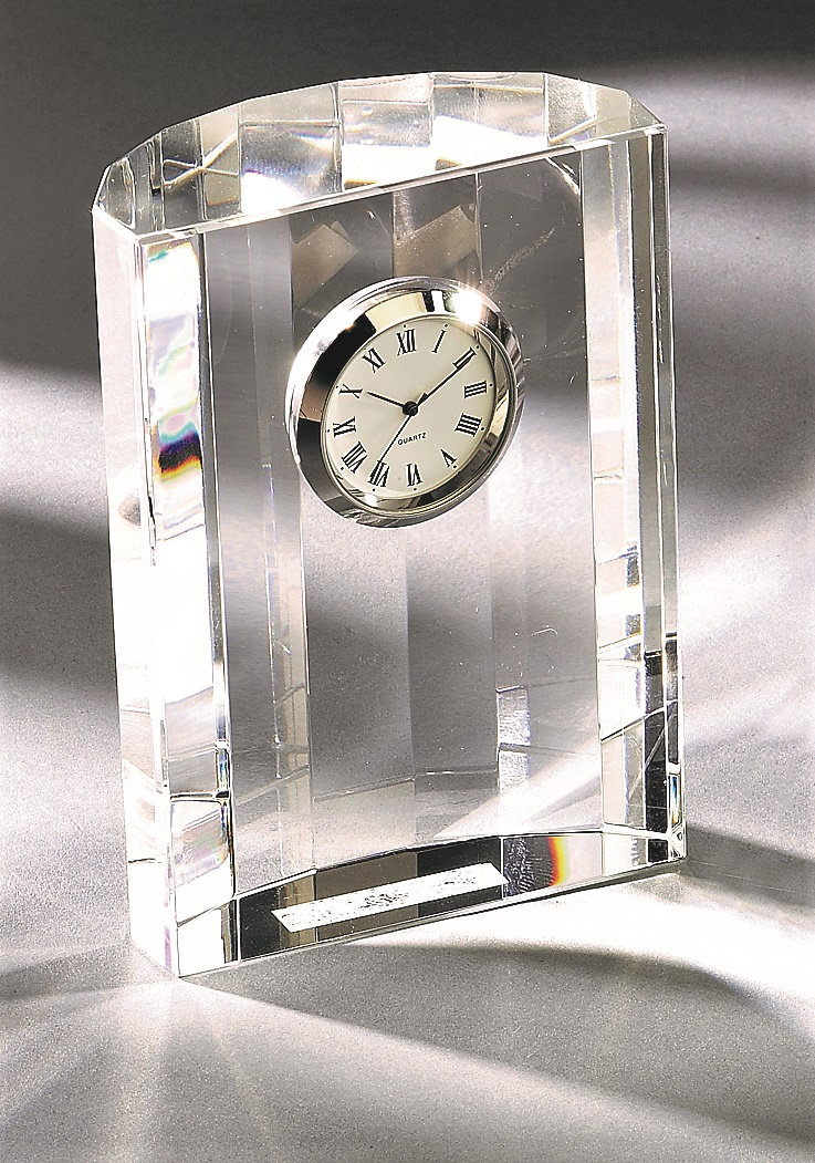 Elegance Analog Mechanical Tabletop Clock in Clear | Wayfair
