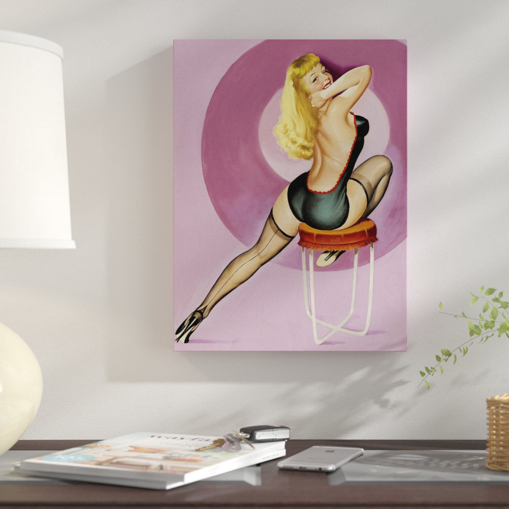East Urban Home " Mid-Century Pin-Ups Beauty Parade Magazine Oh Purple " by Peter Driben | Wayfair